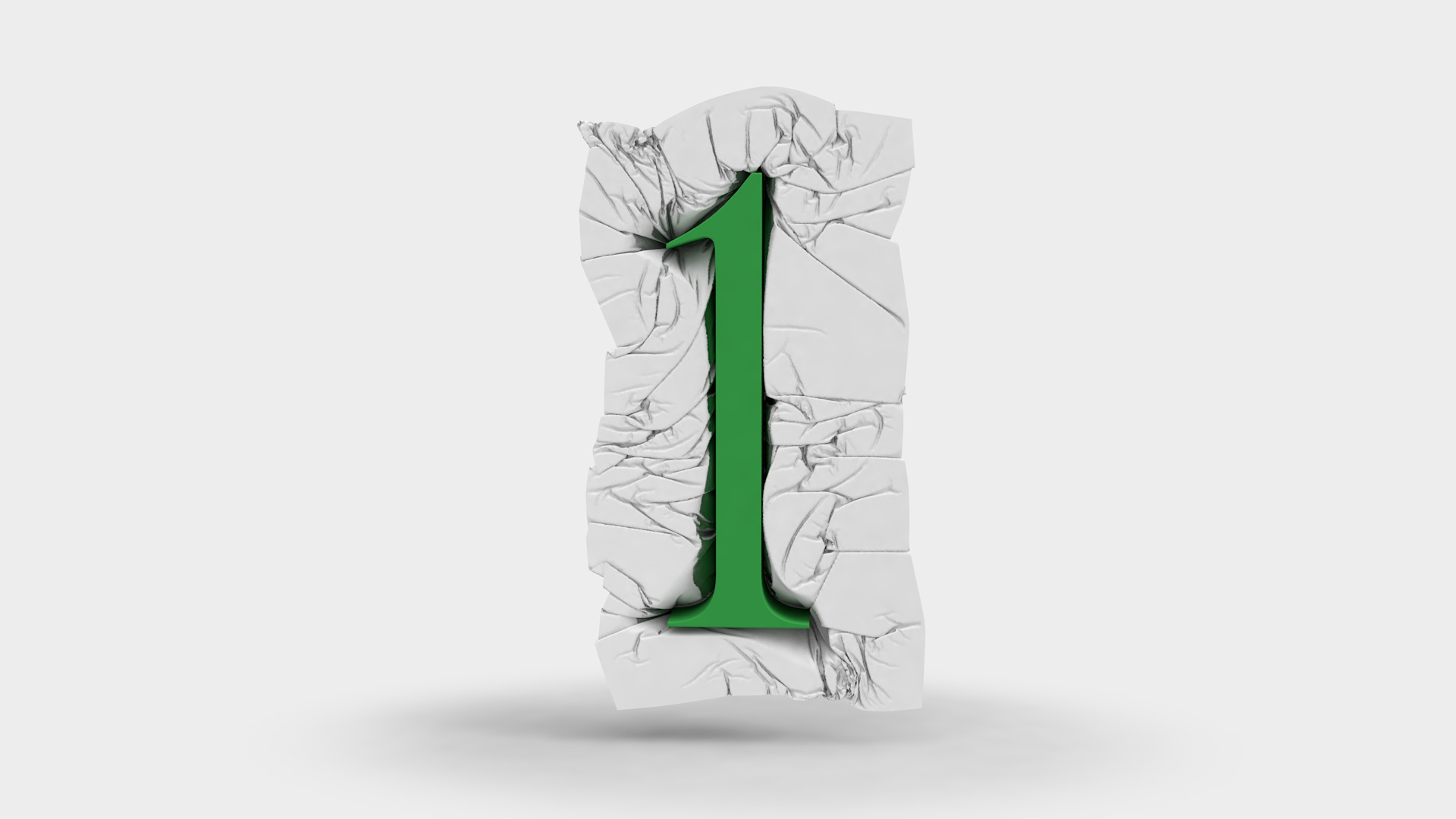 3D number 1 fabric draped model - TurboSquid 1711514