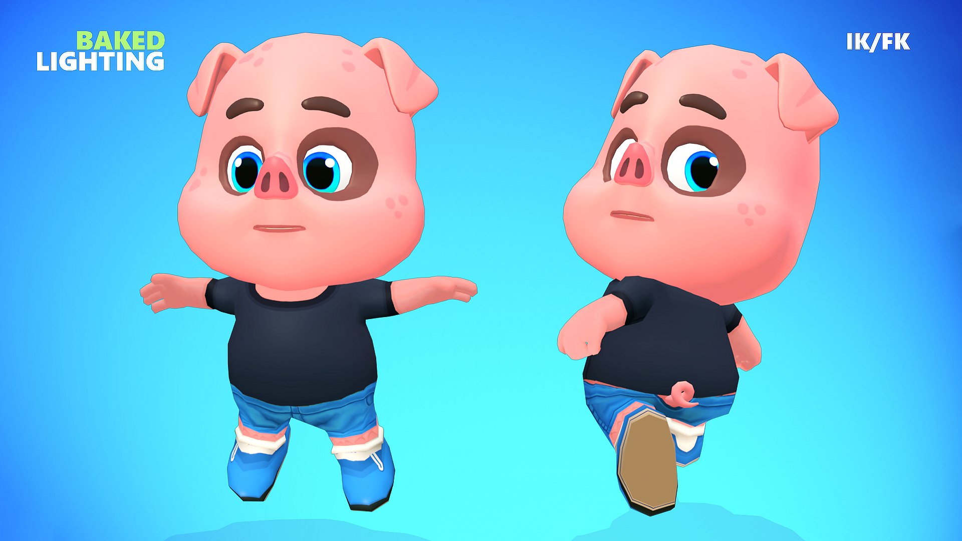 Pig Animated Rigged 3D - TurboSquid 1810656