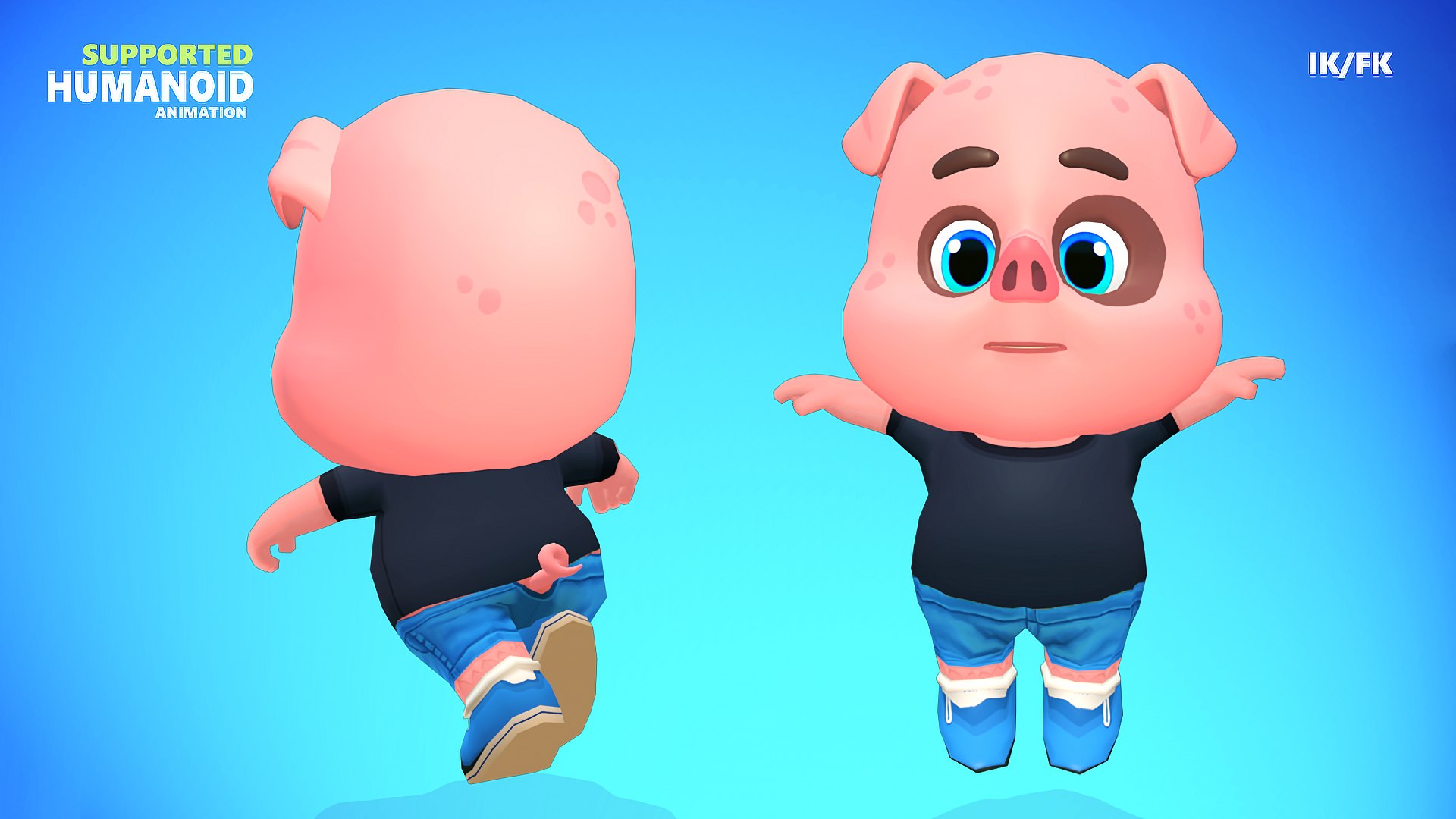 Pig Animated Rigged 3D - TurboSquid 1810656