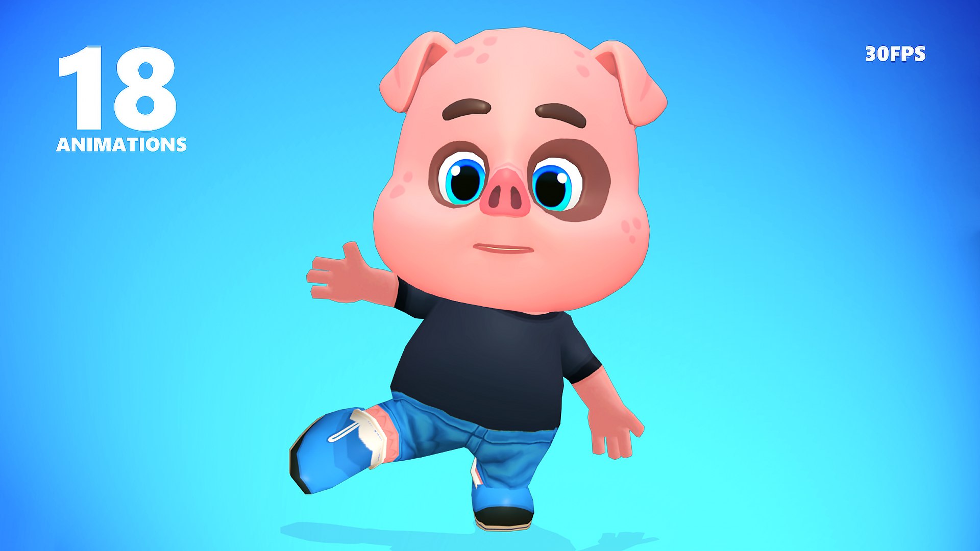 Pig Animated Rigged 3D - TurboSquid 1810656
