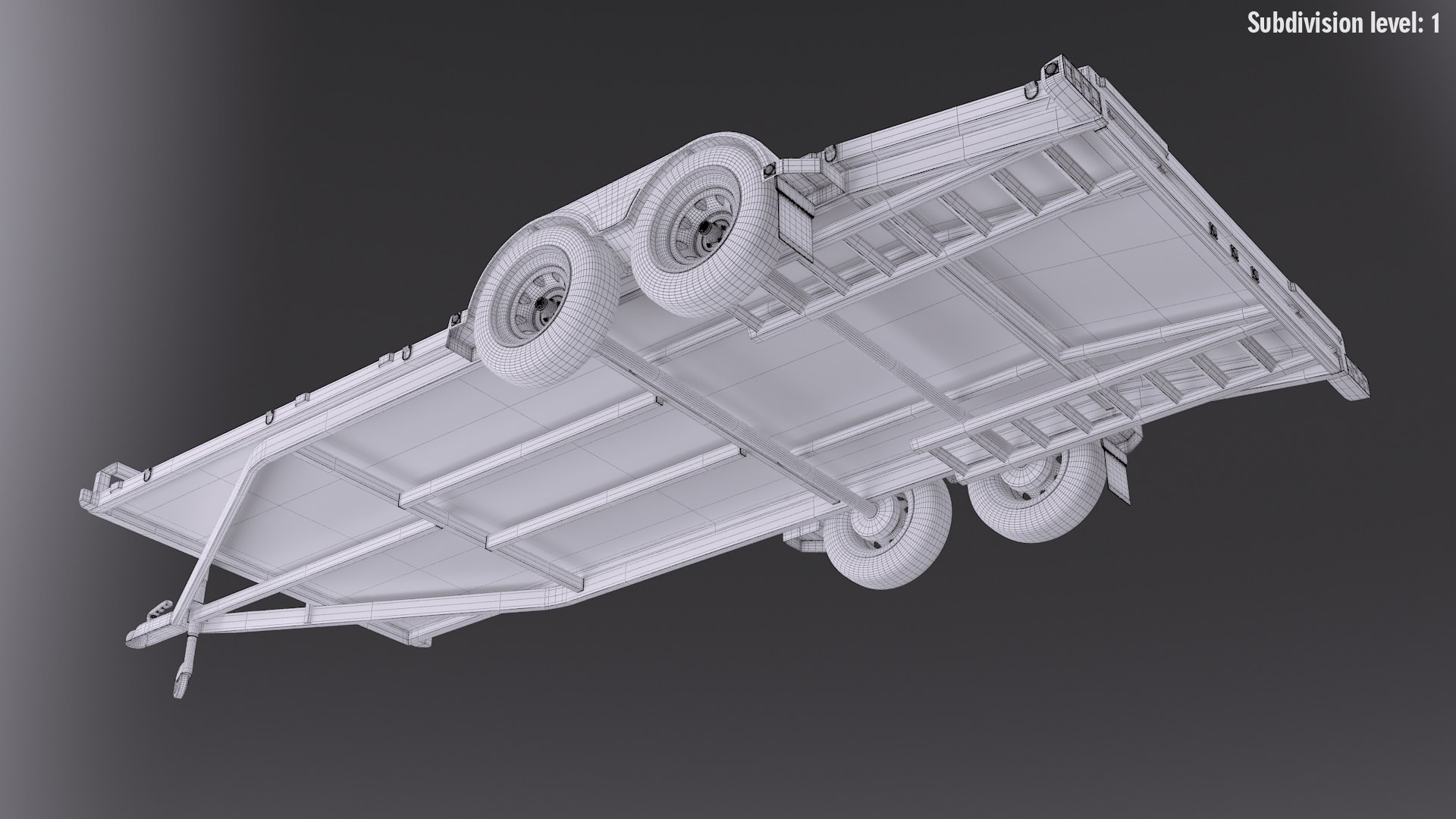 Trailer Double Torsion Axle Model - TurboSquid 1599954