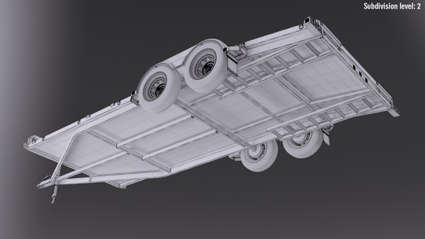 Trailer double torsion axle model - TurboSquid 1599954