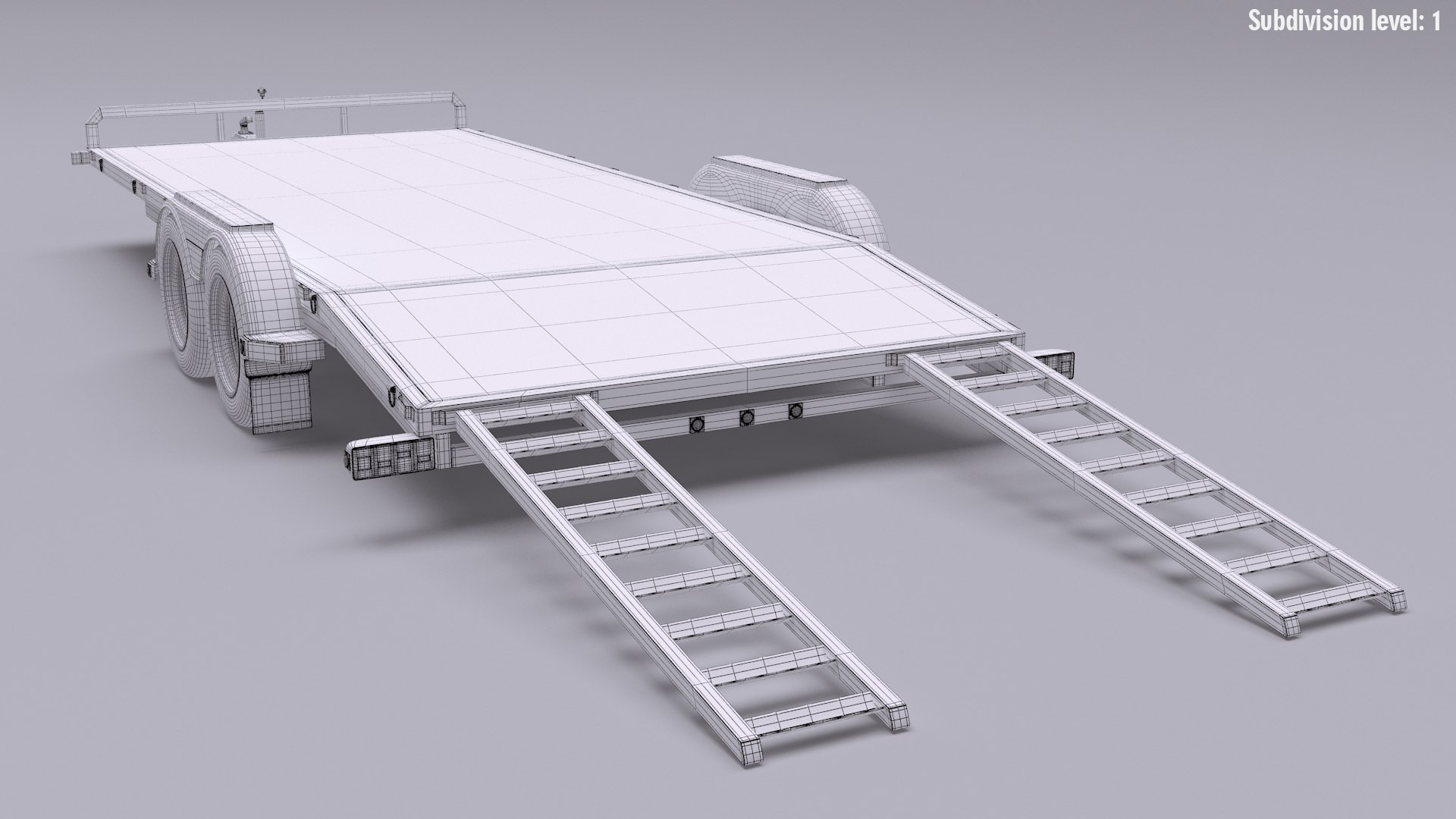 Trailer Double Torsion Axle Model - TurboSquid 1599954