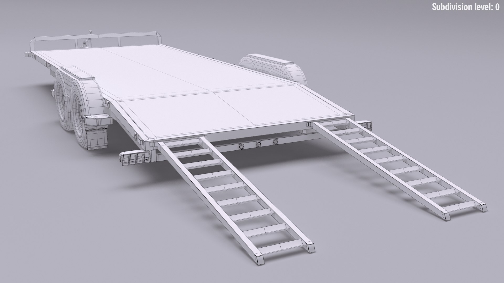 Trailer Double Torsion Axle Model - TurboSquid 1599954