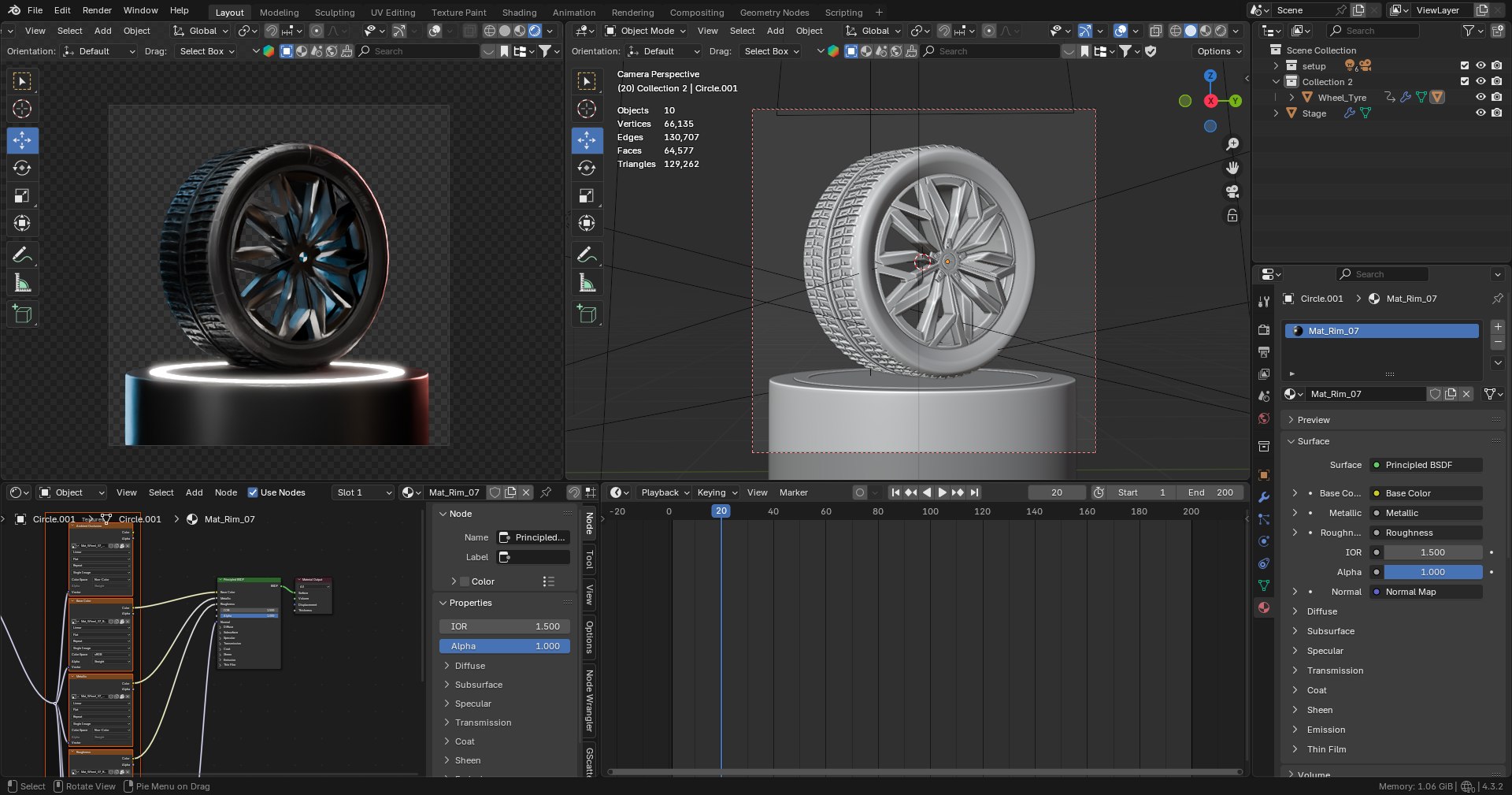 3D Realistic Wheel 3D Model 4K PBR Textures Game Ready Low-poly 3D ...