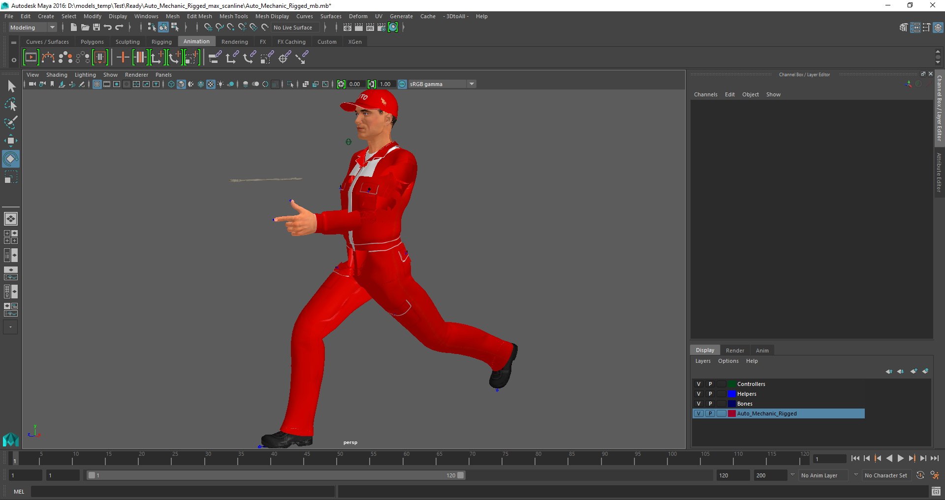 Auto mechanic rigged 3D model - TurboSquid 1579570