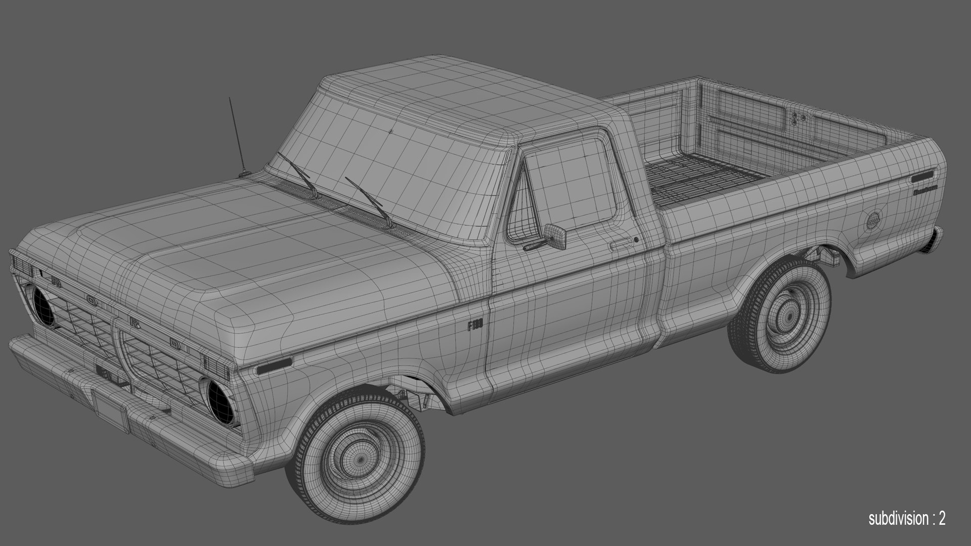 F100 Custom 1974 Model - TurboSquid 1577486