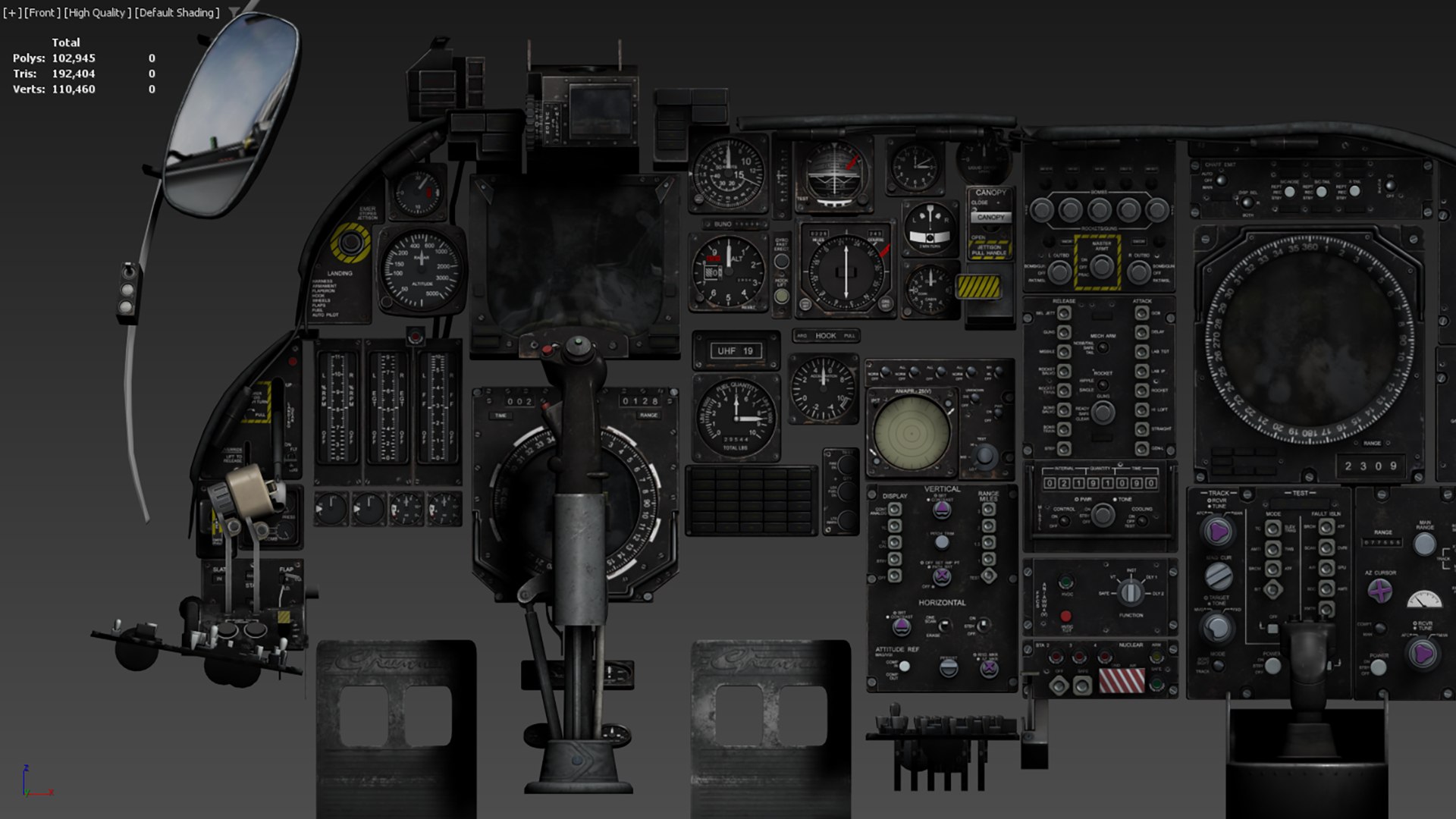 3D A-6E Cockpit - TurboSquid 2289152