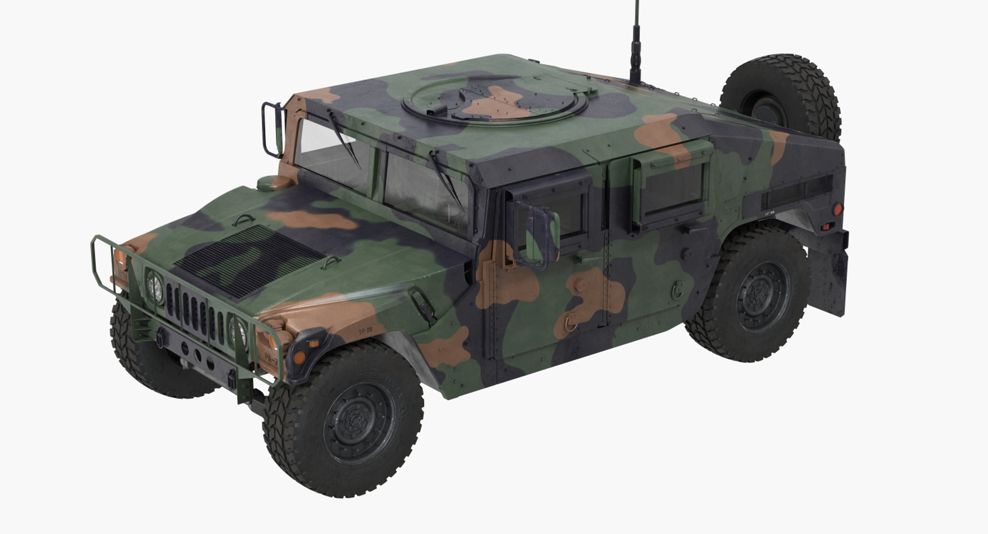 Humvee M1151 Camo 3d Model