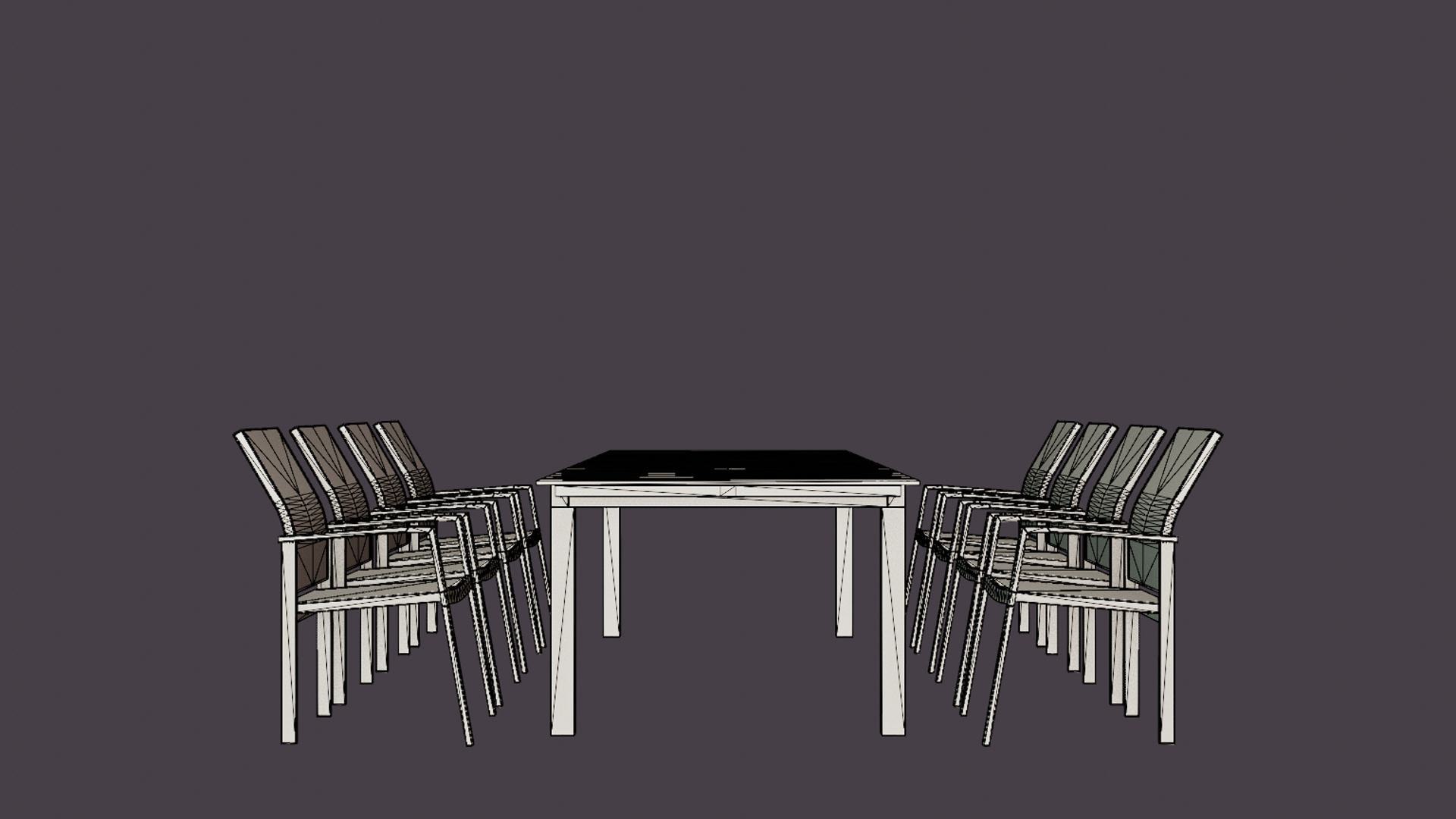 3D Seattle Dining Set Model - TurboSquid 2240783
