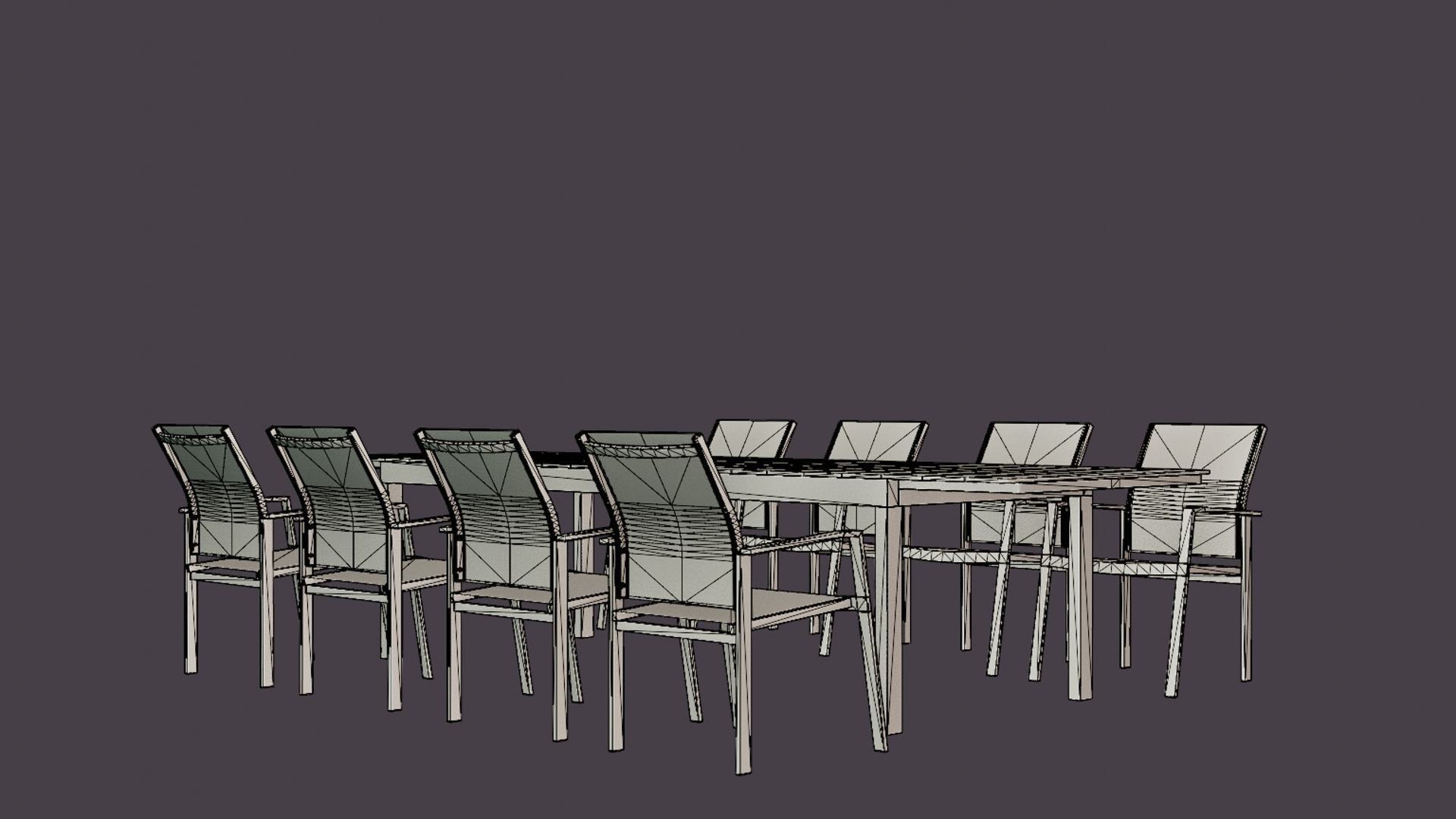 3D Seattle Dining Set Model - TurboSquid 2240783