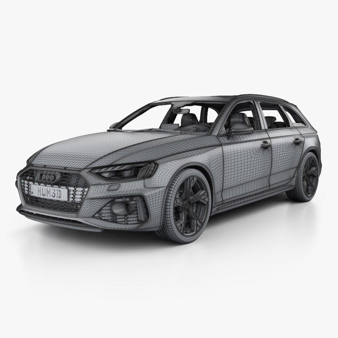 Audi RS4 avant with HQ interior 2021 3D model - TurboSquid 1732294