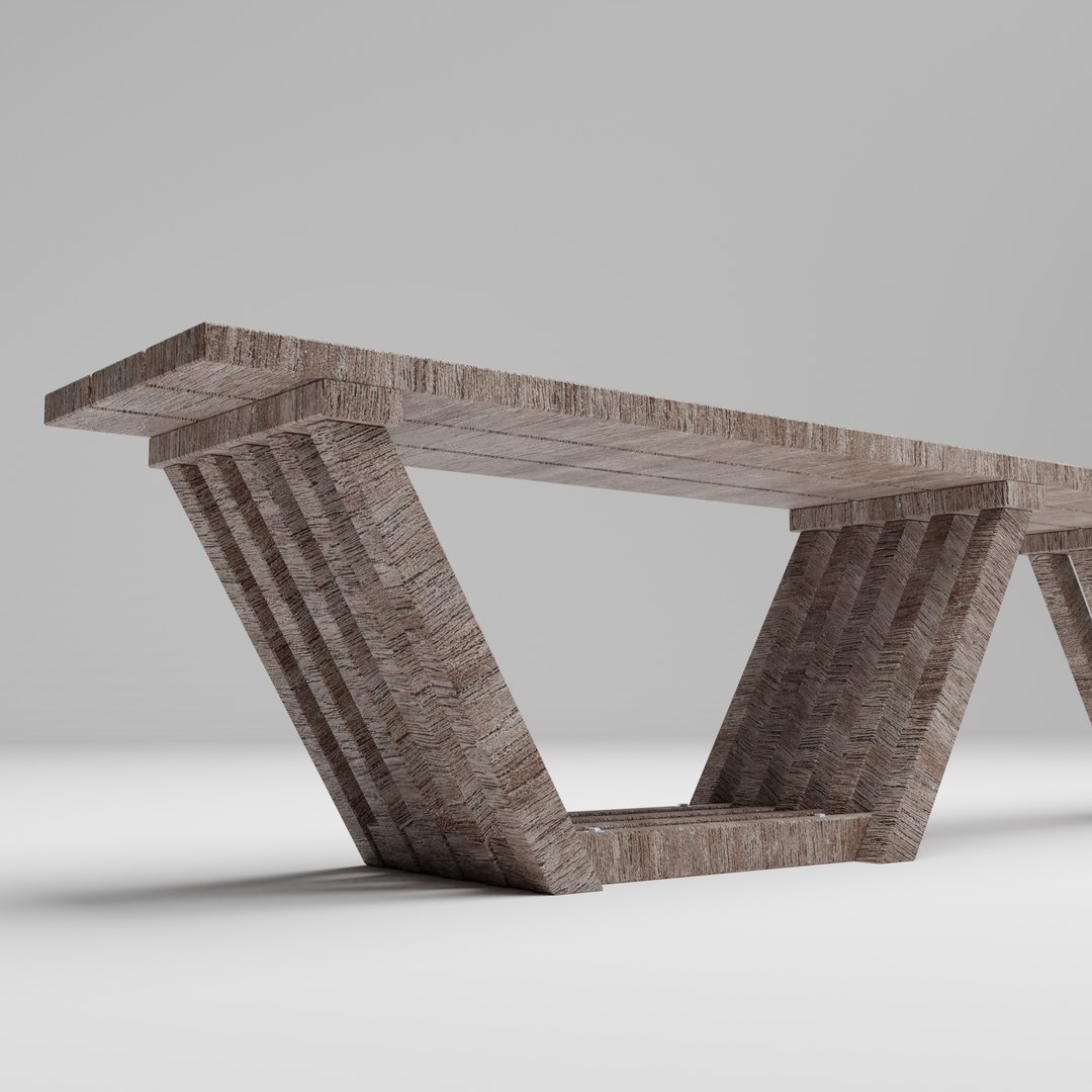 3D Modern Wooden Bench 3D model - TurboSquid 1846533