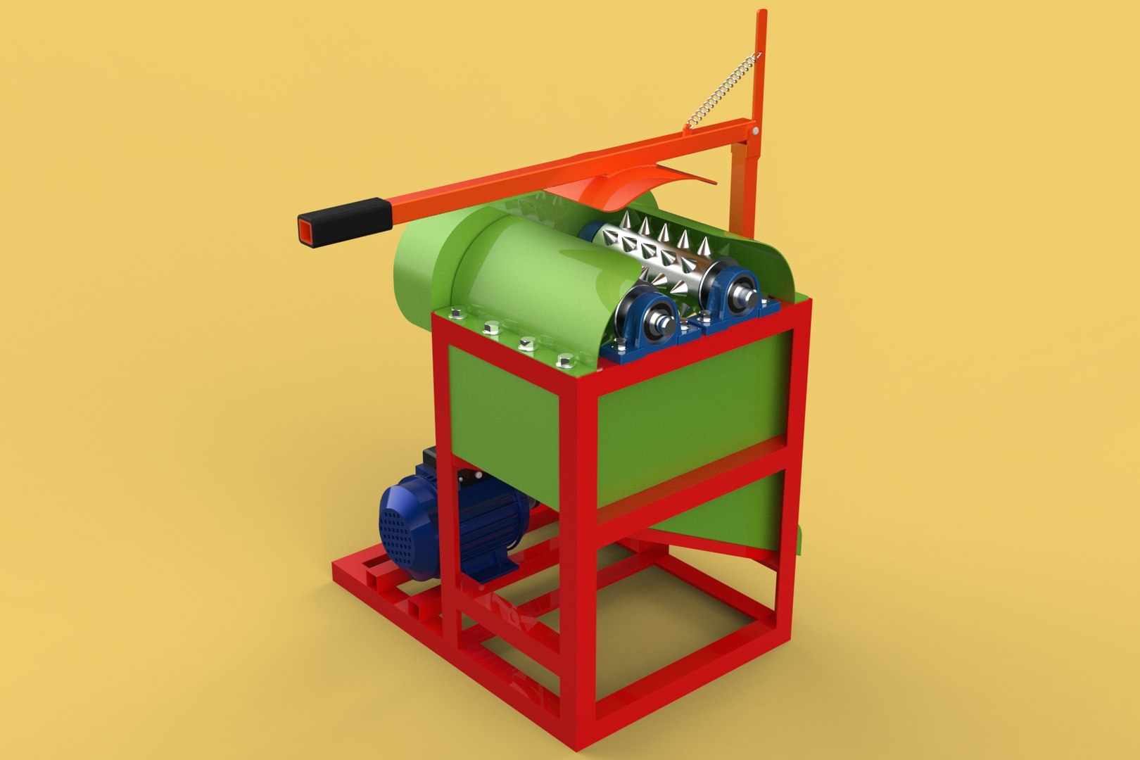 COCONUT PEELING TOOL DEHUSKER PEELER MACHINE REMOVAL SKIN FRUIT 3D ...