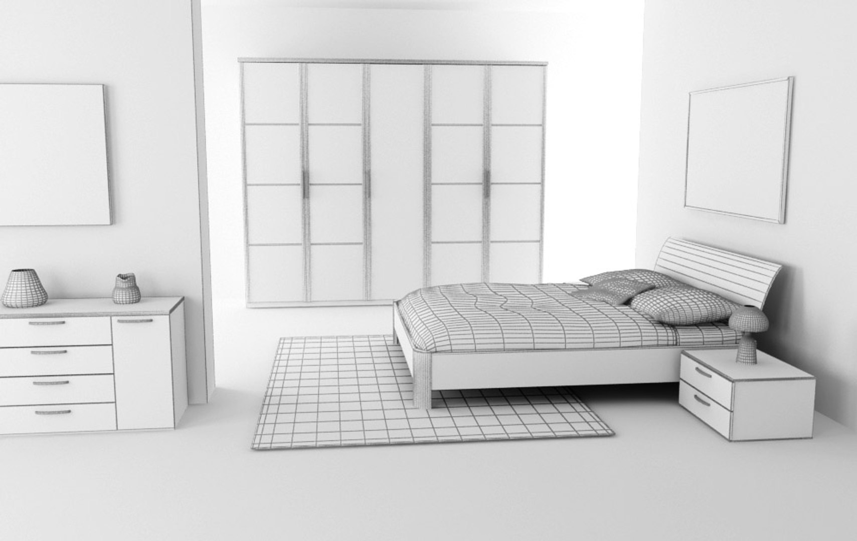 3dsmax Bedroom Interior 03c