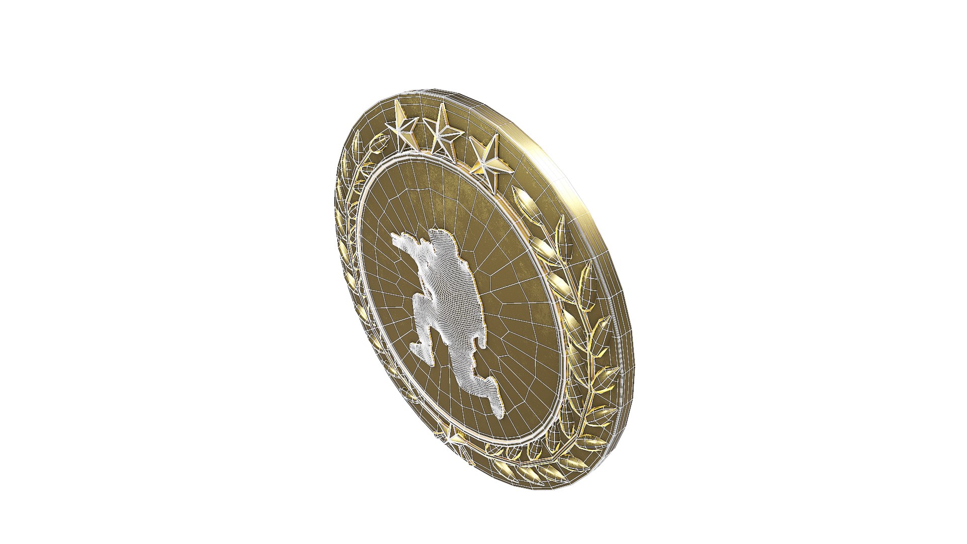 3D Army Bravery Medal Shield Model - TurboSquid 1578651