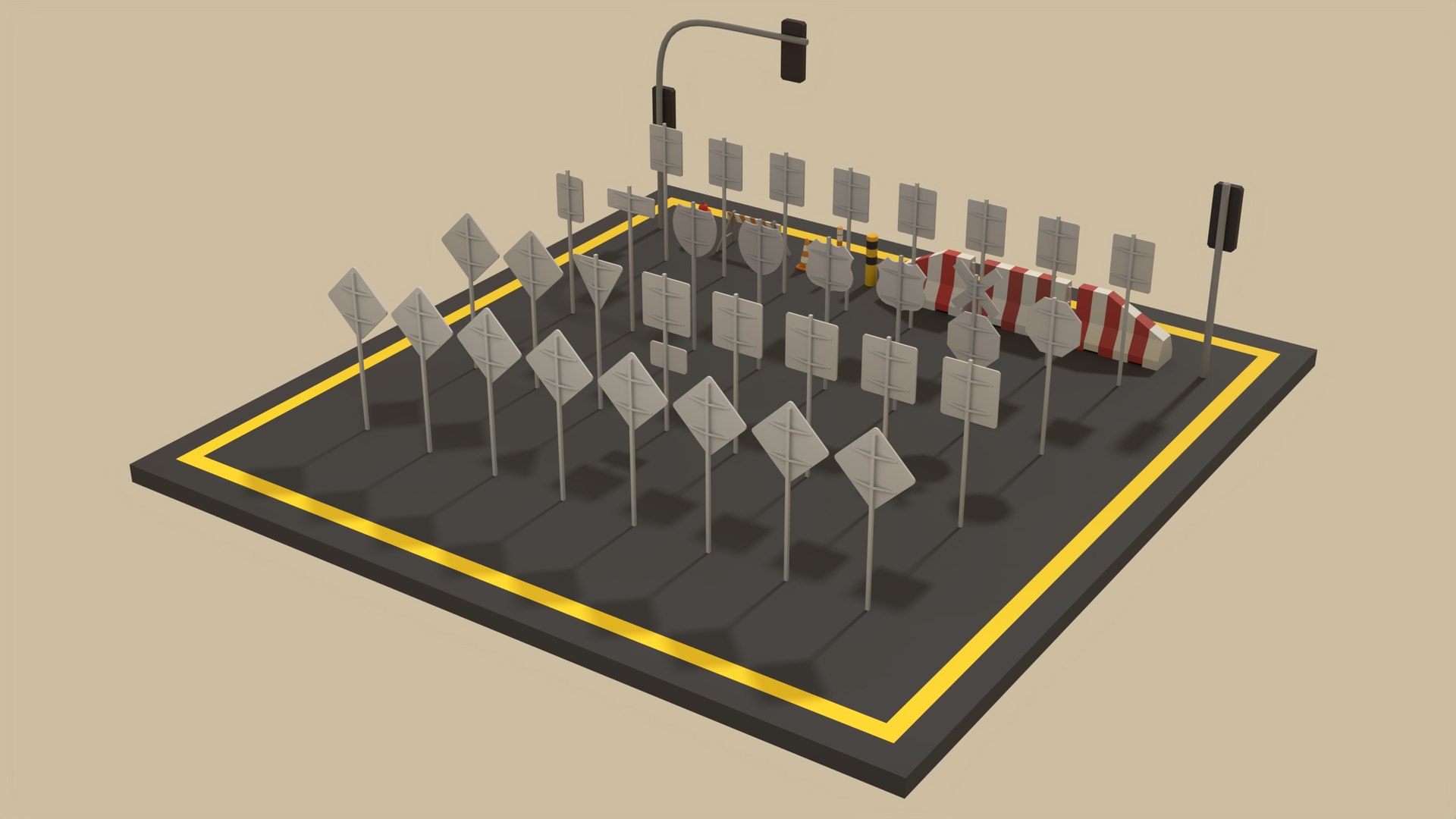 USA Traffic Signs 3D - TurboSquid 1992244