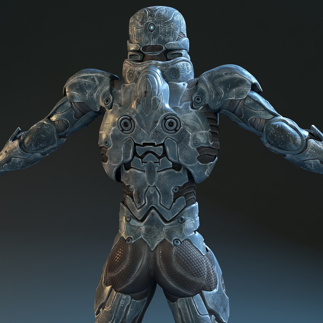 military robot 3d model