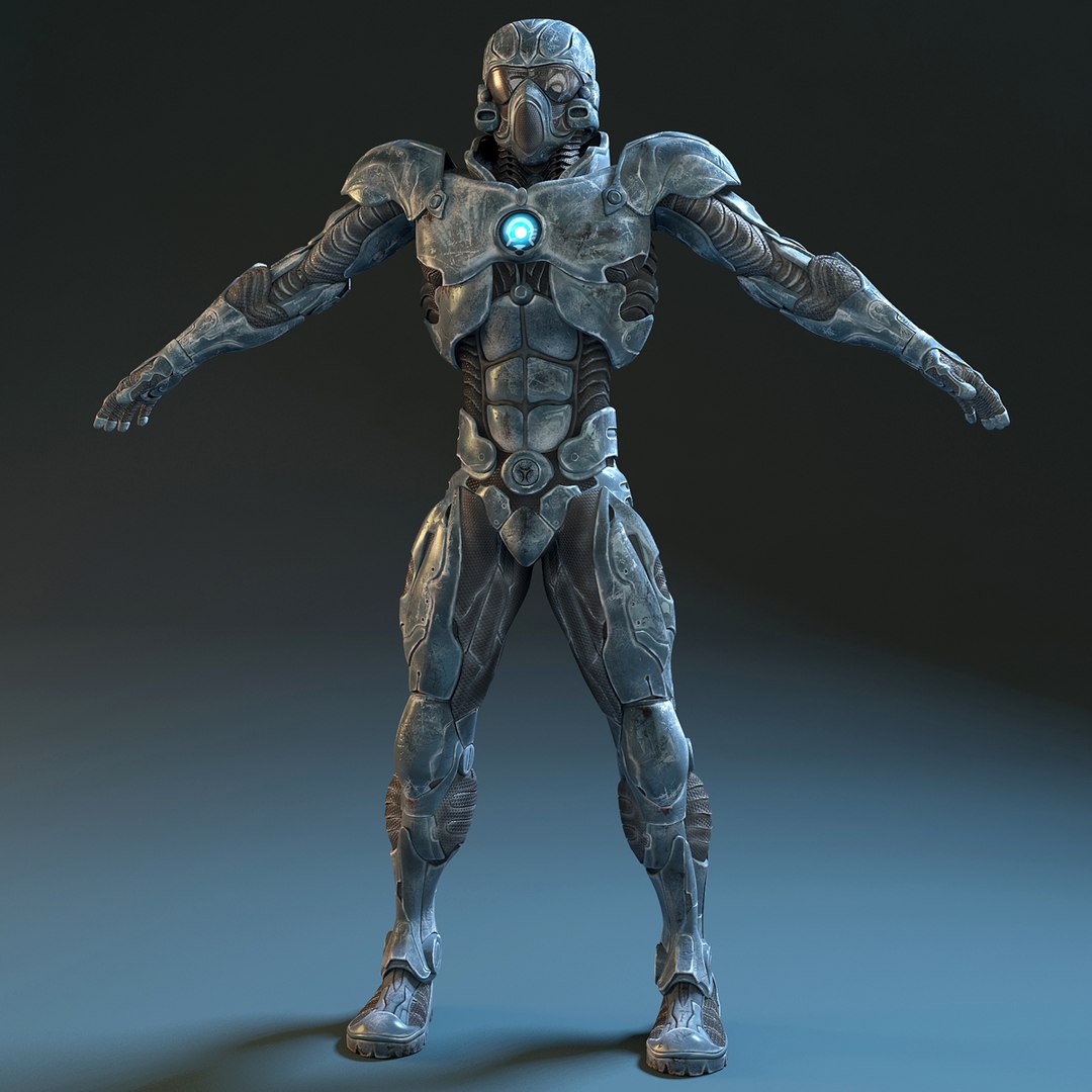 military robot 3d model