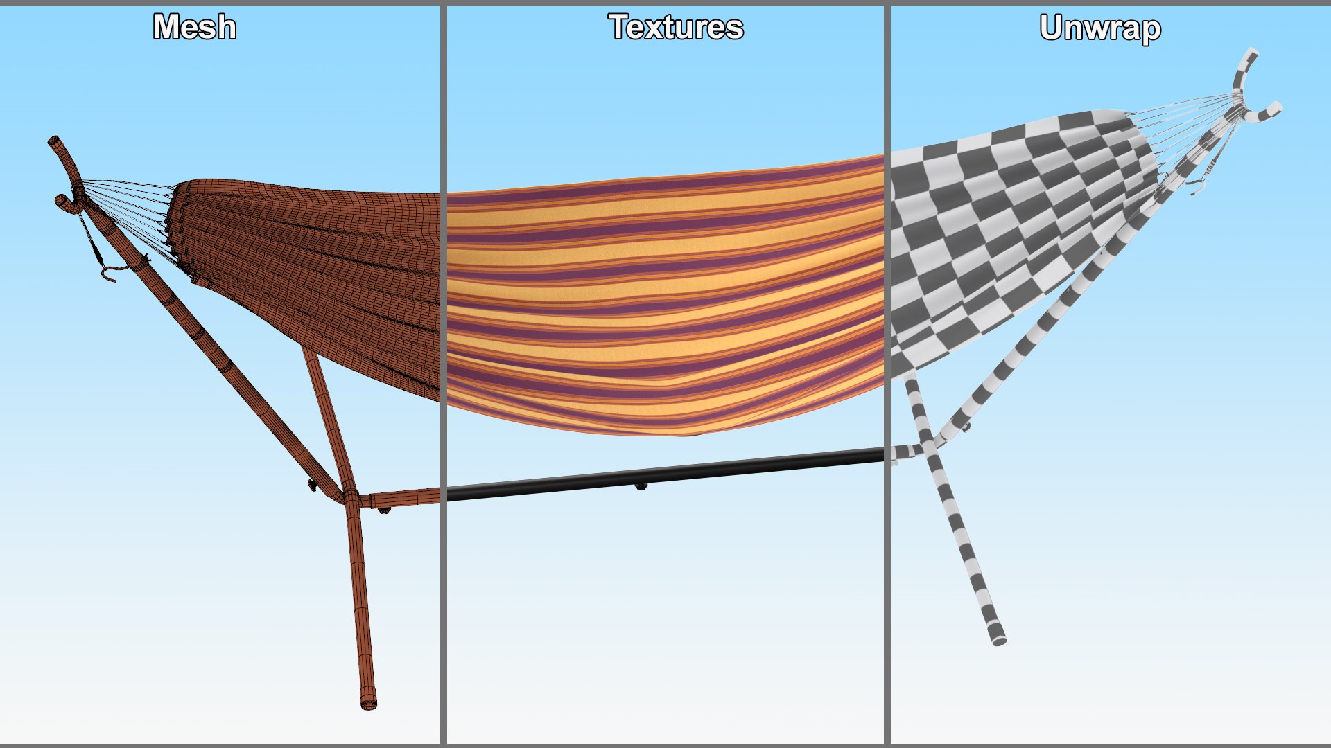 3D Base Of Hammock Model - TurboSquid 2273095