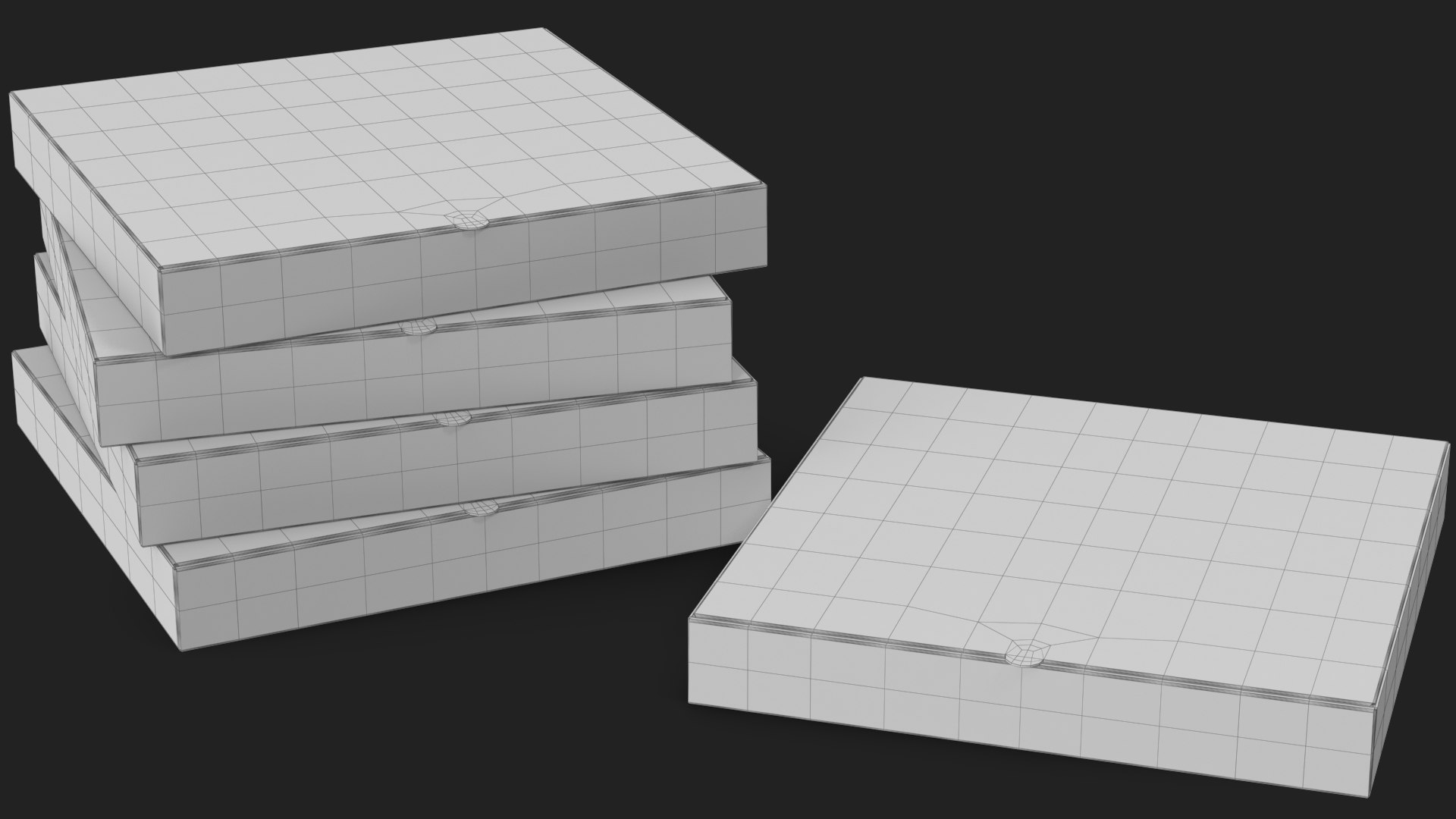 3D pizza box mockup model - TurboSquid 1699629