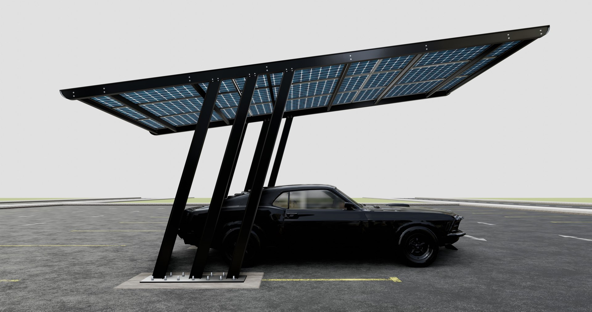 TRIPLE L TYPE MODERN SOLAR CARPORT TYPE-15 3D - TurboSquid 2300681