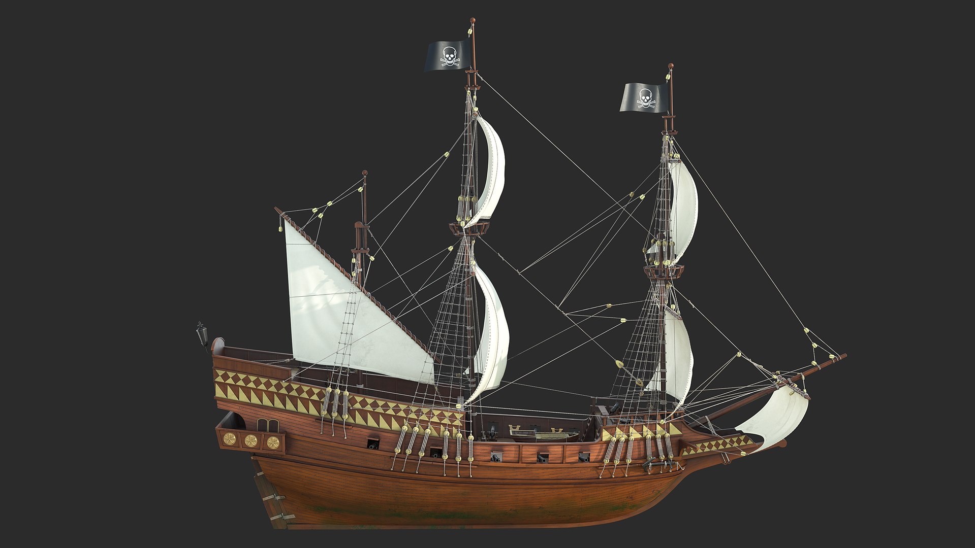 3D Buccaneer Ship Model - TurboSquid 2211184