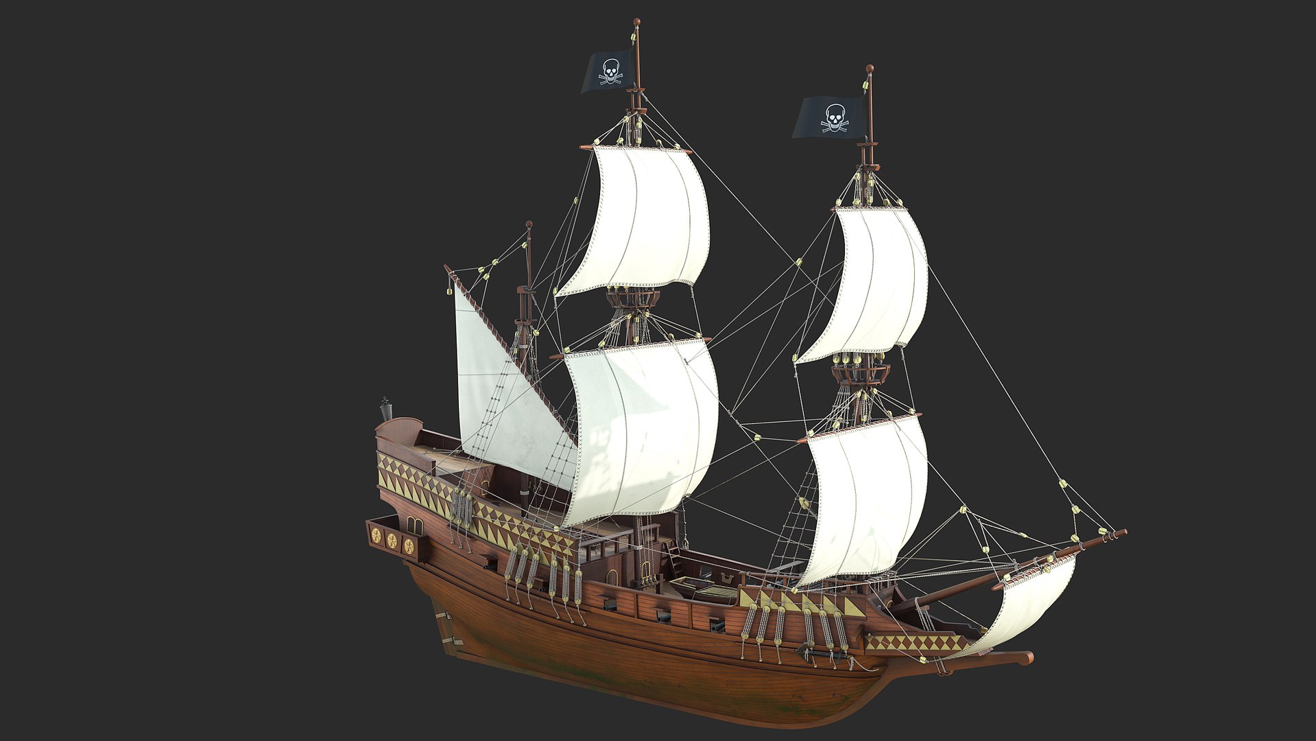 3D Buccaneer Ship Model - TurboSquid 2211184
