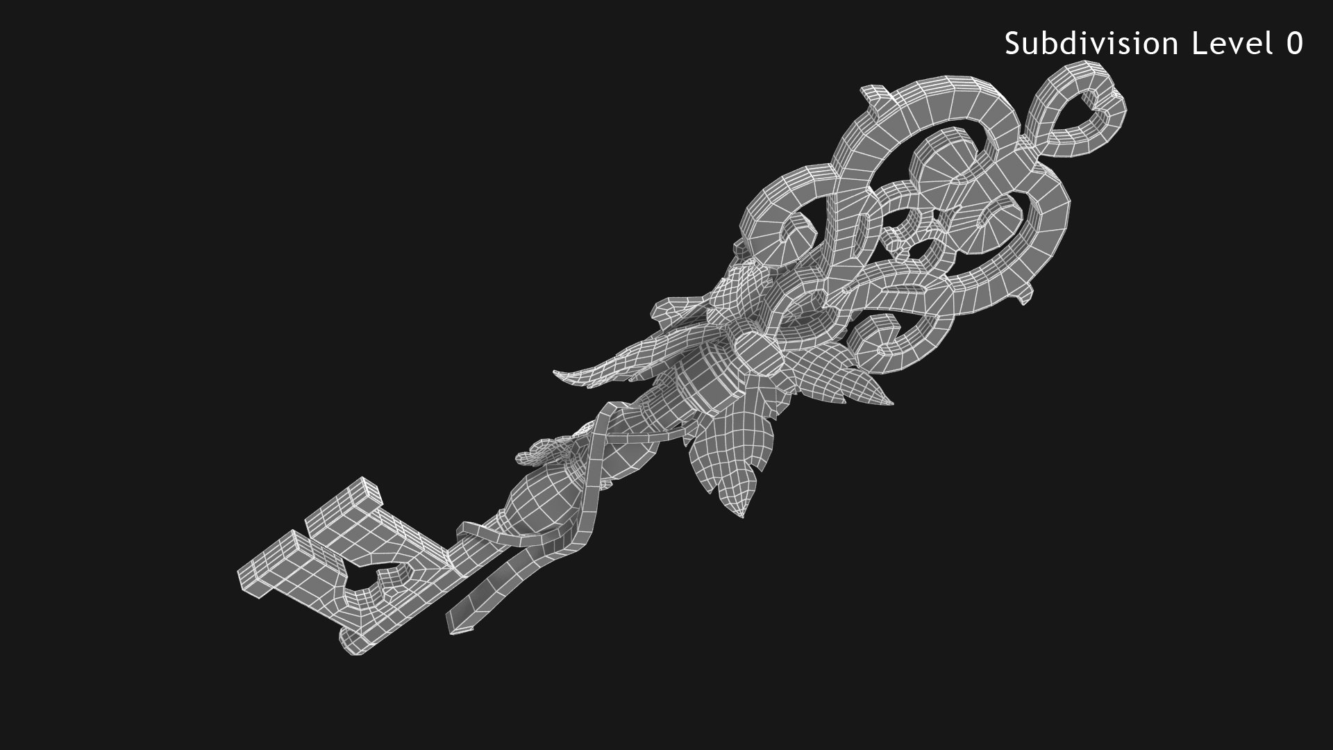 Flower key 3D model - TurboSquid 1665273