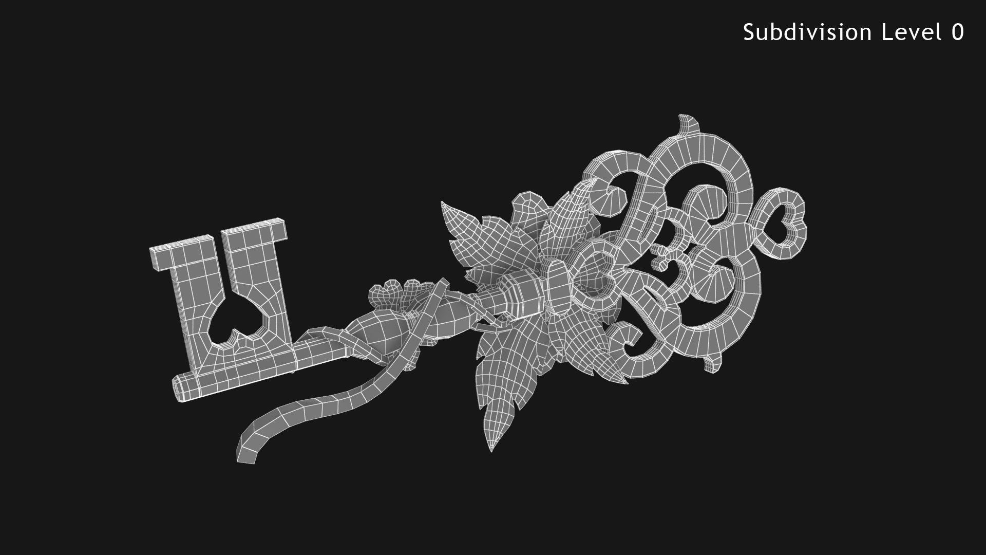 Flower key 3D model - TurboSquid 1665273