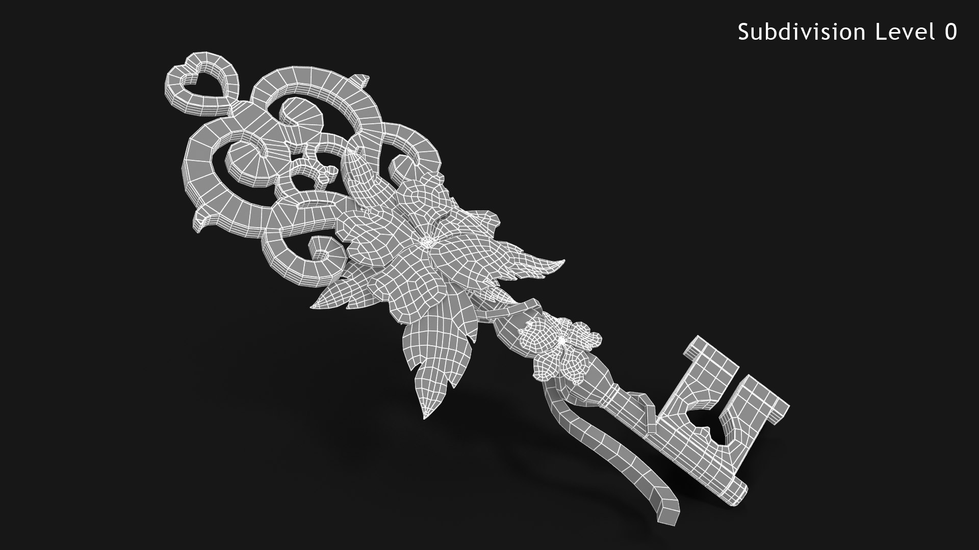 Flower key 3D model - TurboSquid 1665273