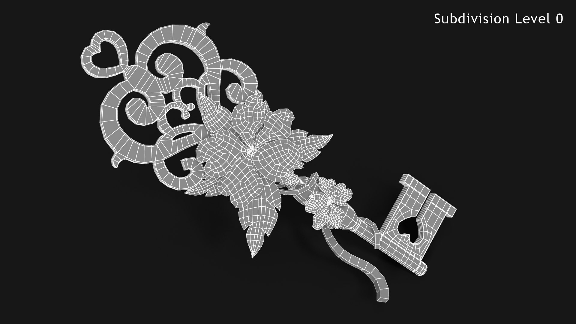 Flower key 3D model - TurboSquid 1665273