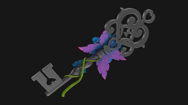 Flower key 3D model - TurboSquid 1665273
