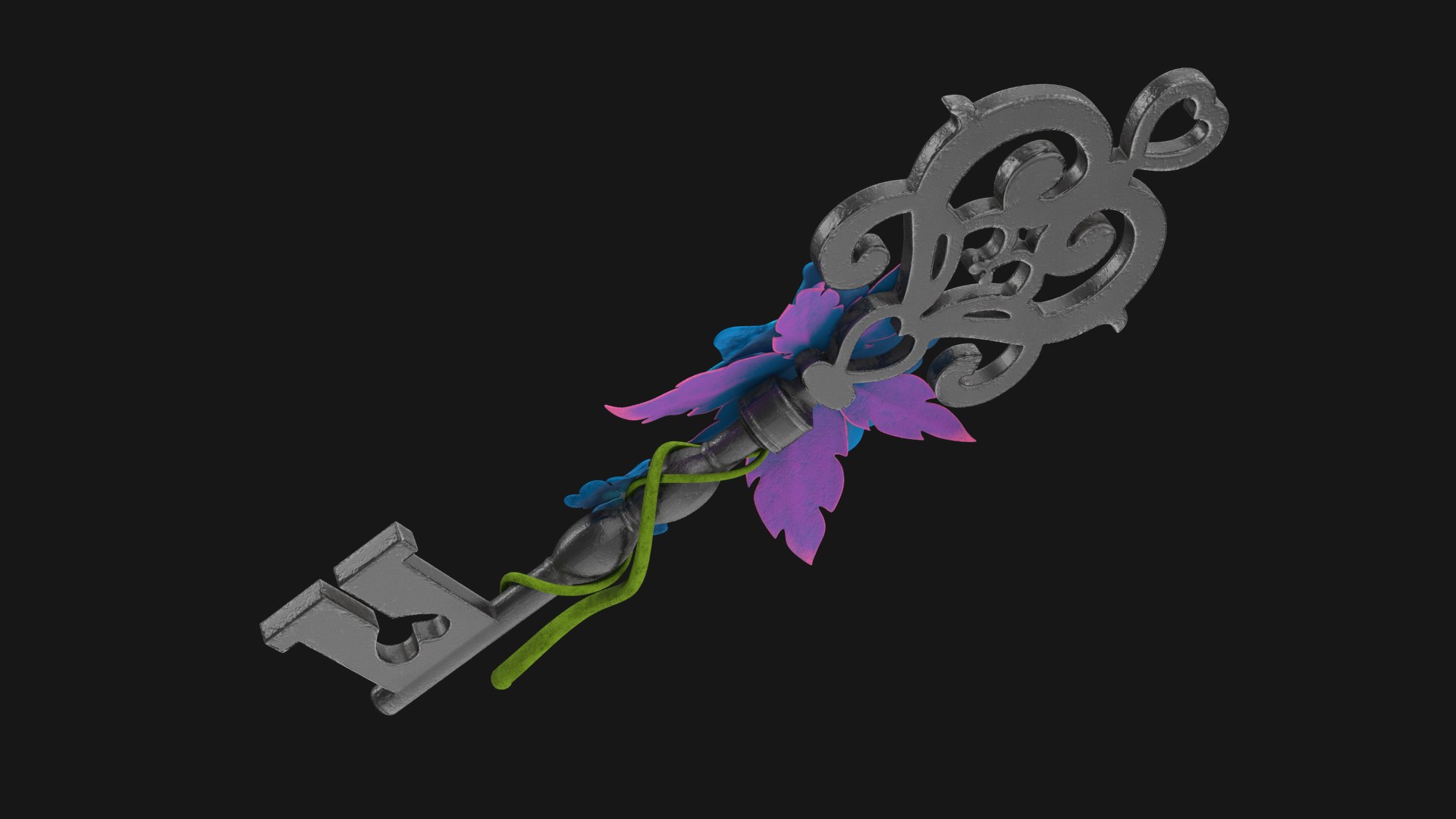 Flower key 3D model - TurboSquid 1665273