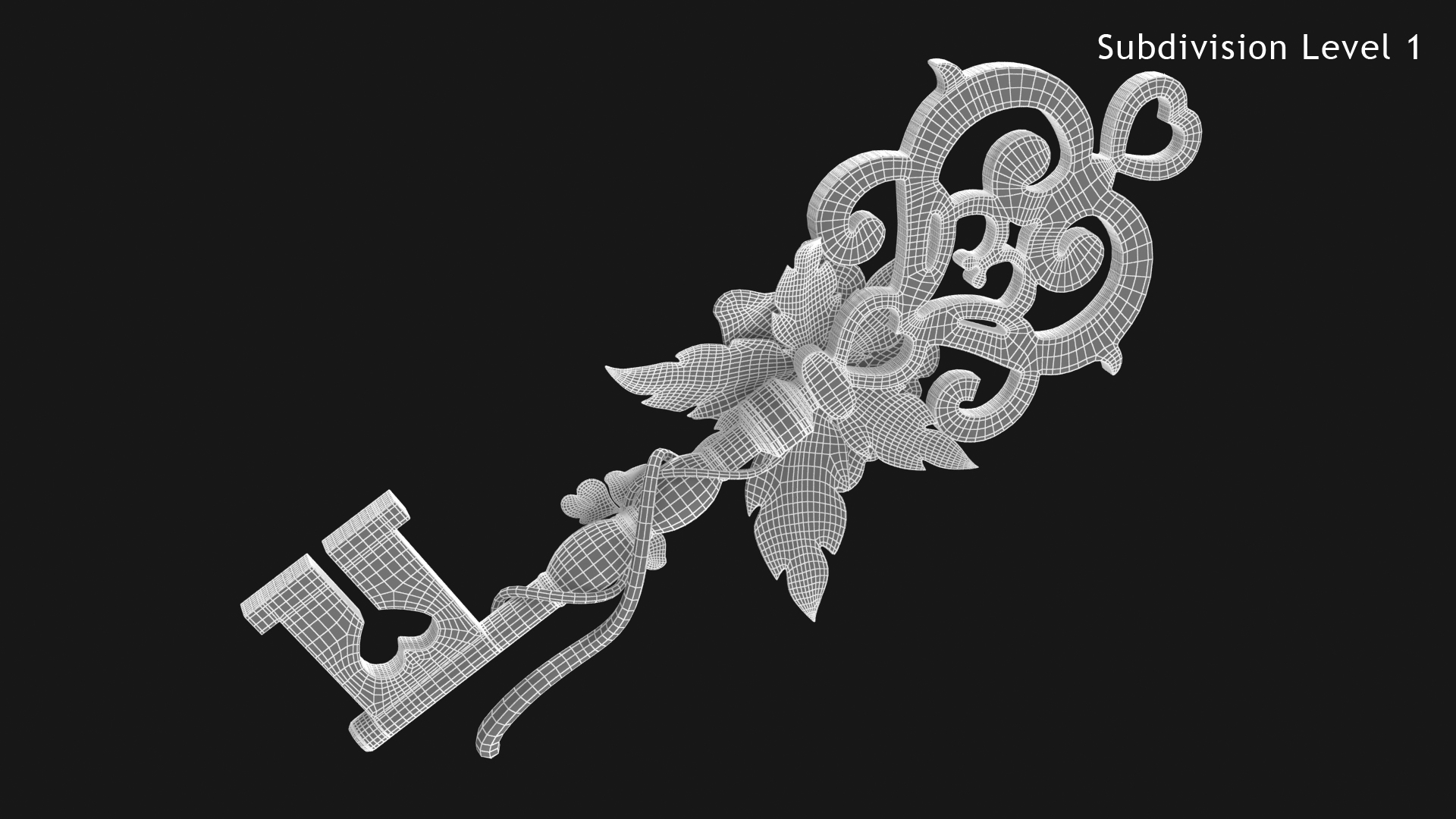 Flower key 3D model - TurboSquid 1665273