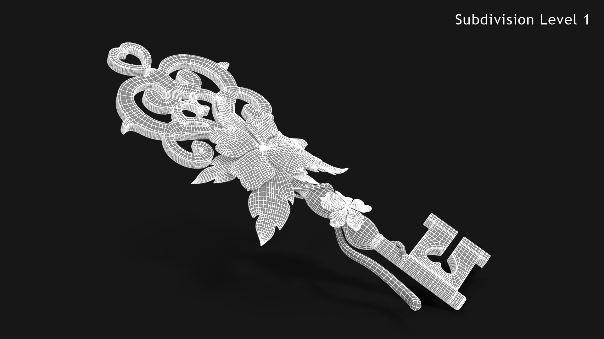 Flower key 3D model - TurboSquid 1665273