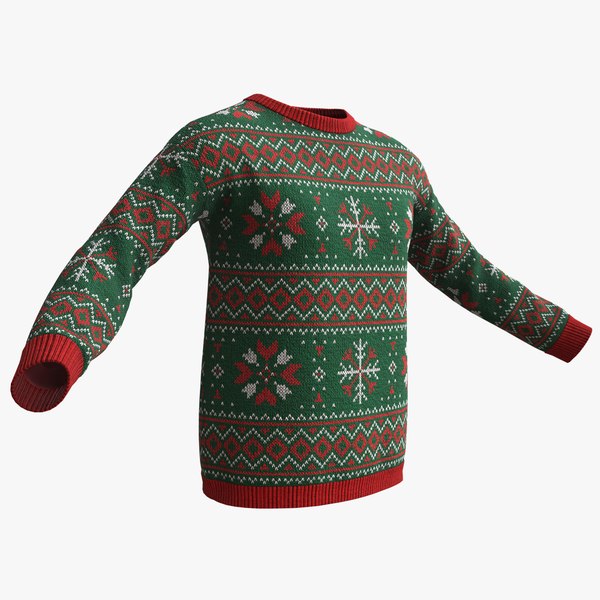 3D christmas sweater model - TurboSquid 1655796