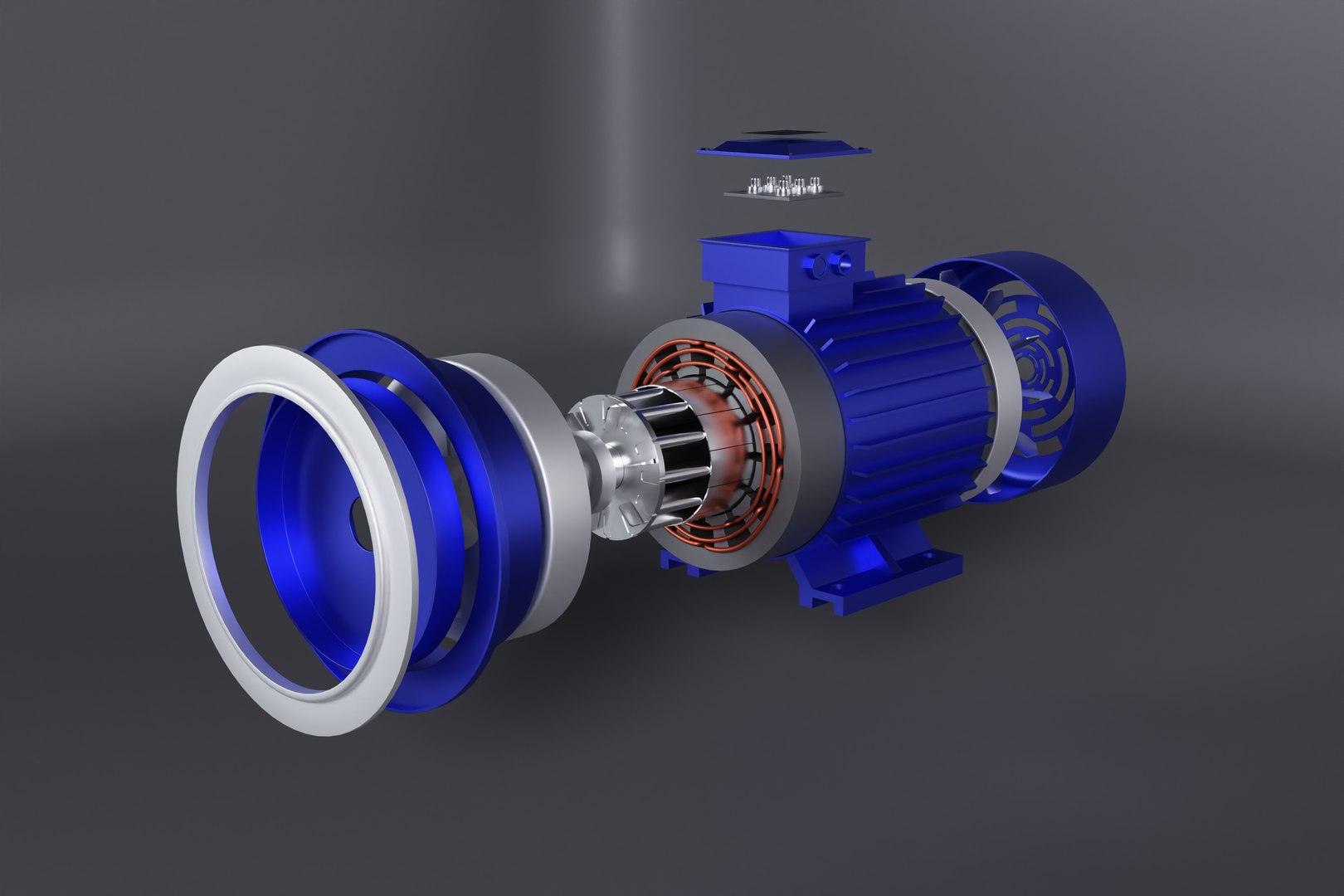 Squirrel Cage Induction motor model - TurboSquid 2148264
