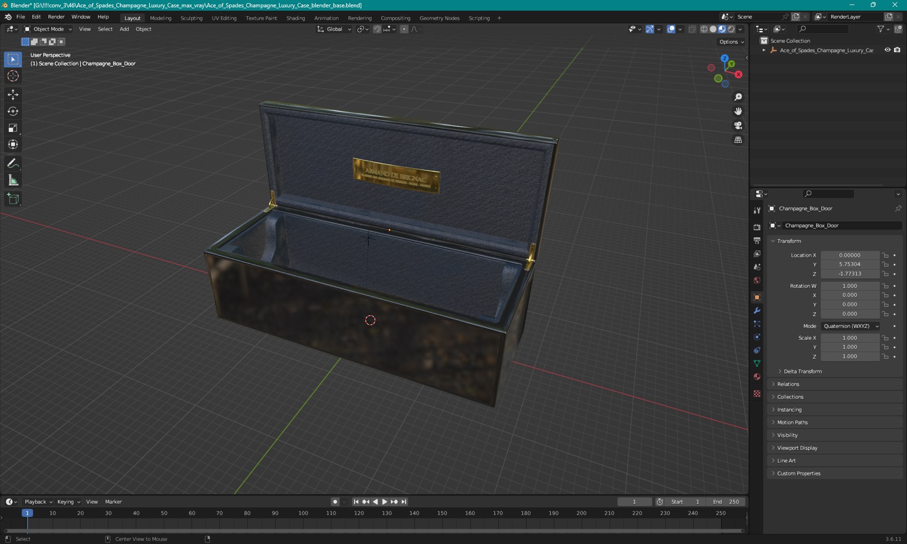 Ace Of Spades Champagne Luxury Case - TurboSquid 2363084