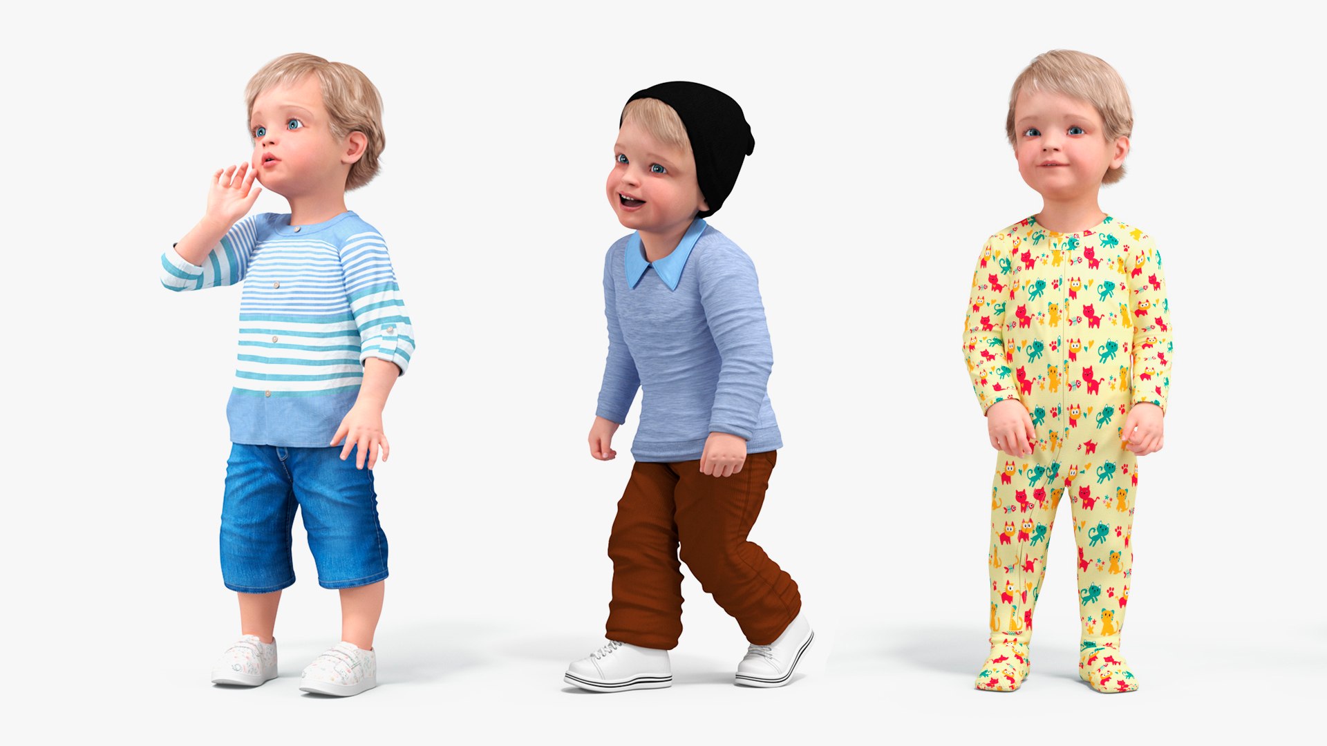 3D Model Baby Boys Collection - TurboSquid 2298735