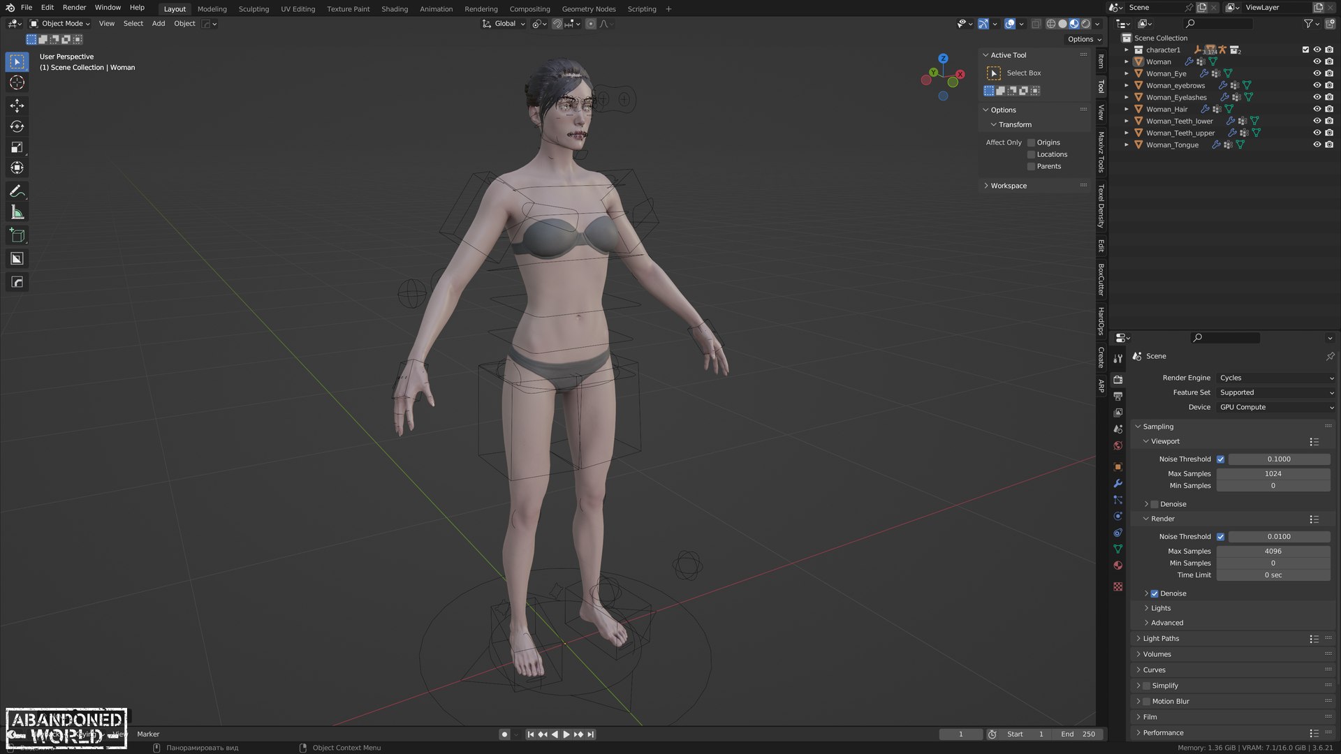 Base Humans - Woman Naked 3D Model - TurboSquid 2425017