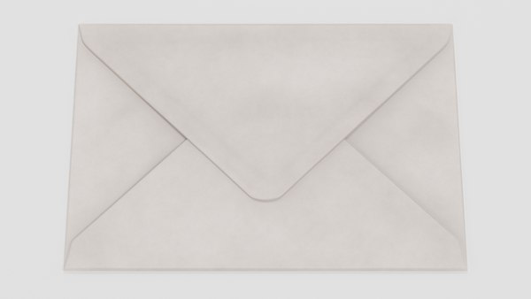 3D envelope paper office model - TurboSquid 1692289