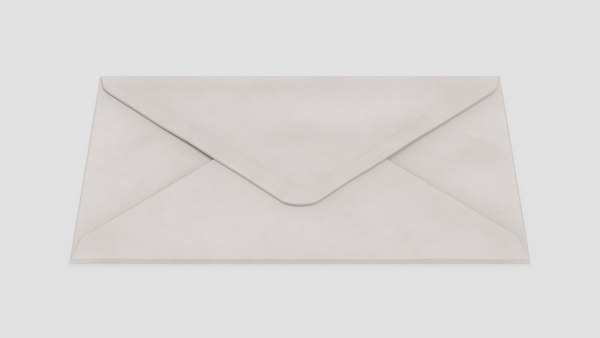 3D envelope paper office model - TurboSquid 1692289