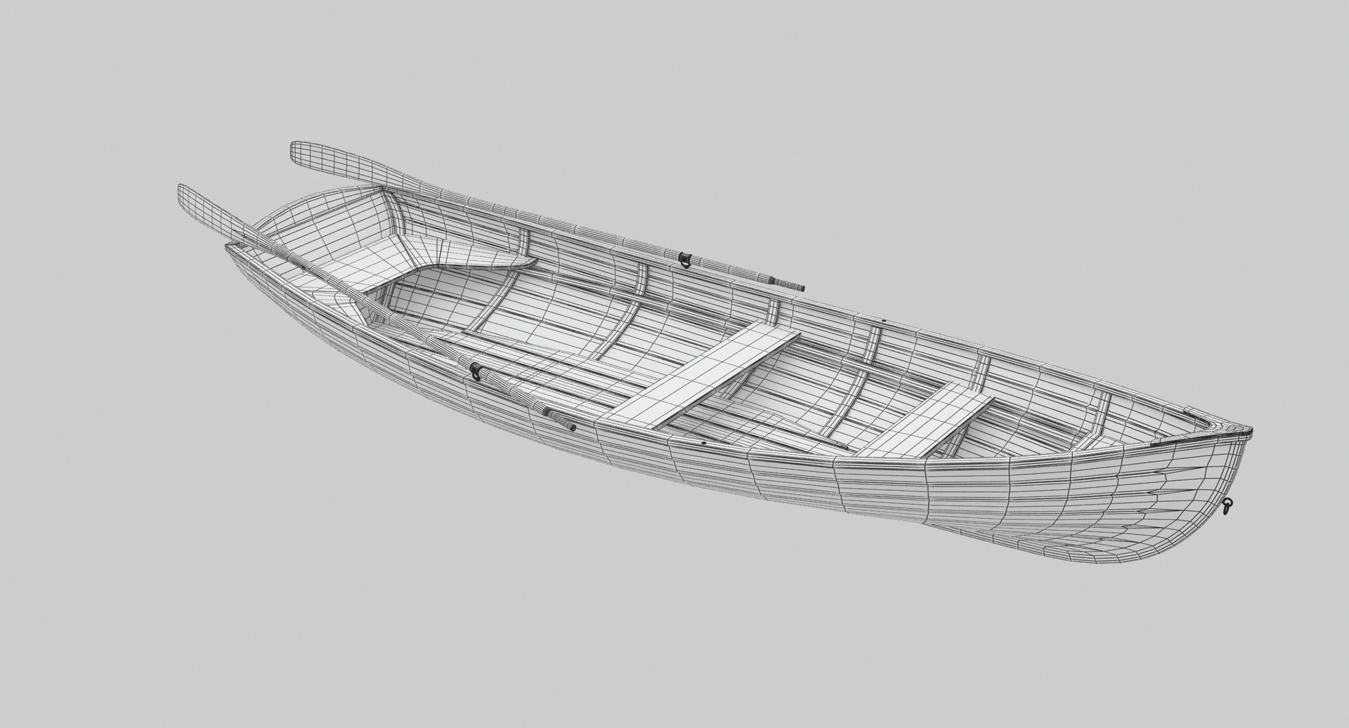 3d Model Wood Lifeboat