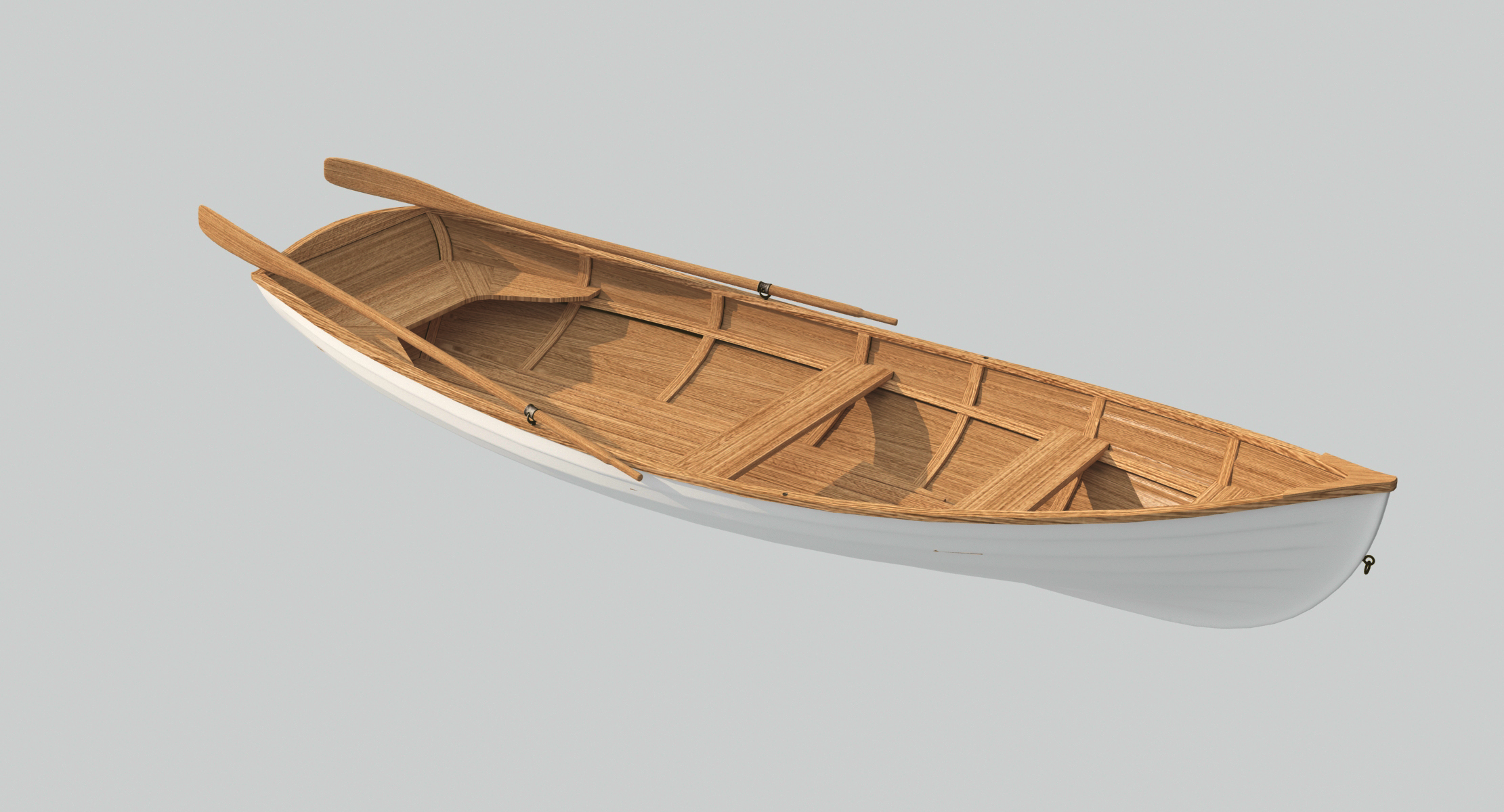3d model wood lifeboat
