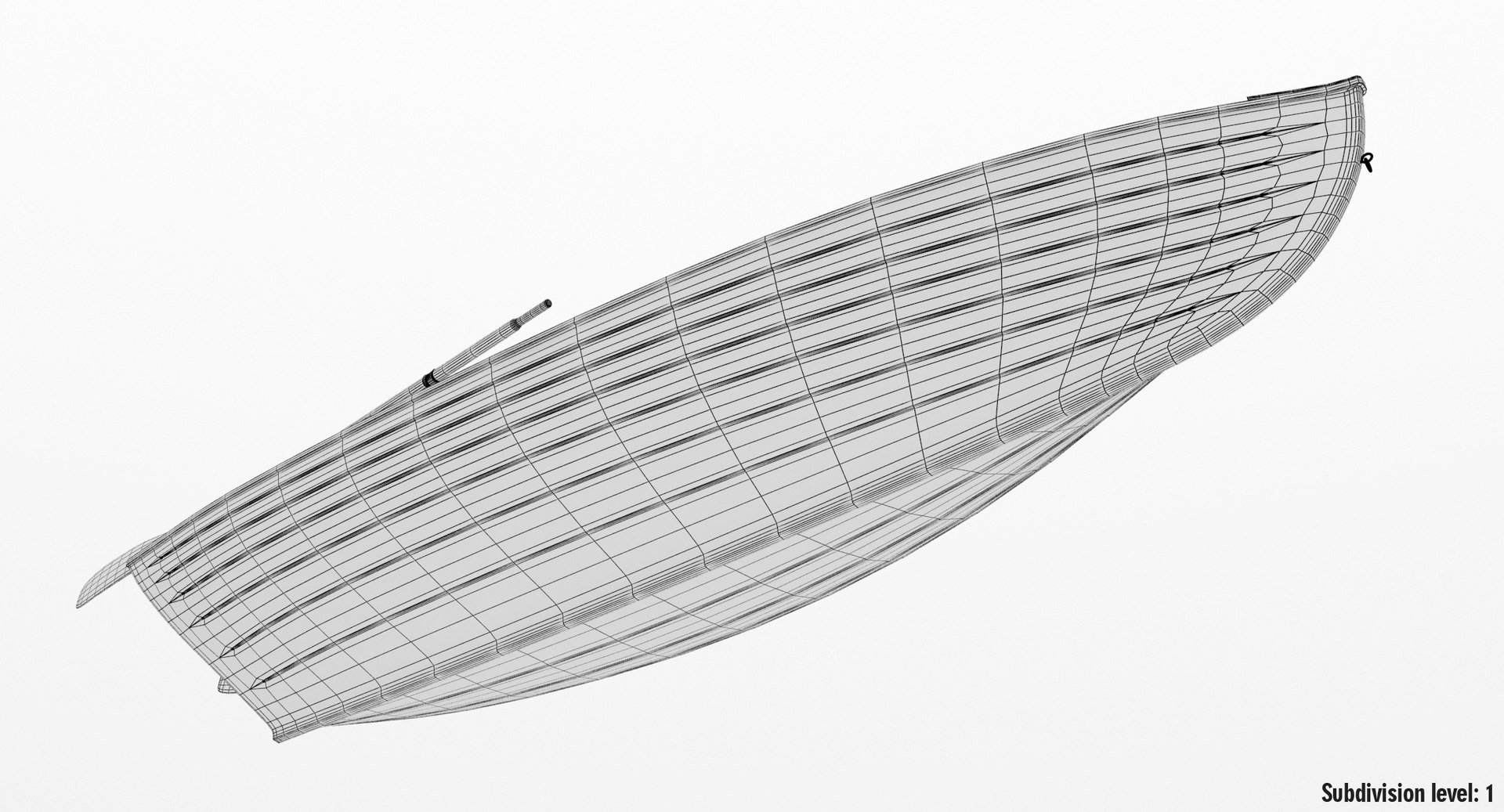 3d Model Wood Lifeboat