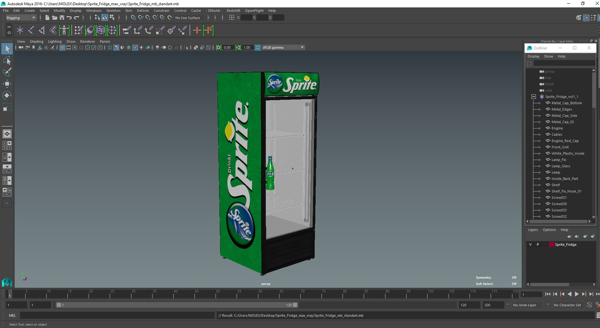 3D model Sprite Fridge - TurboSquid 2146968