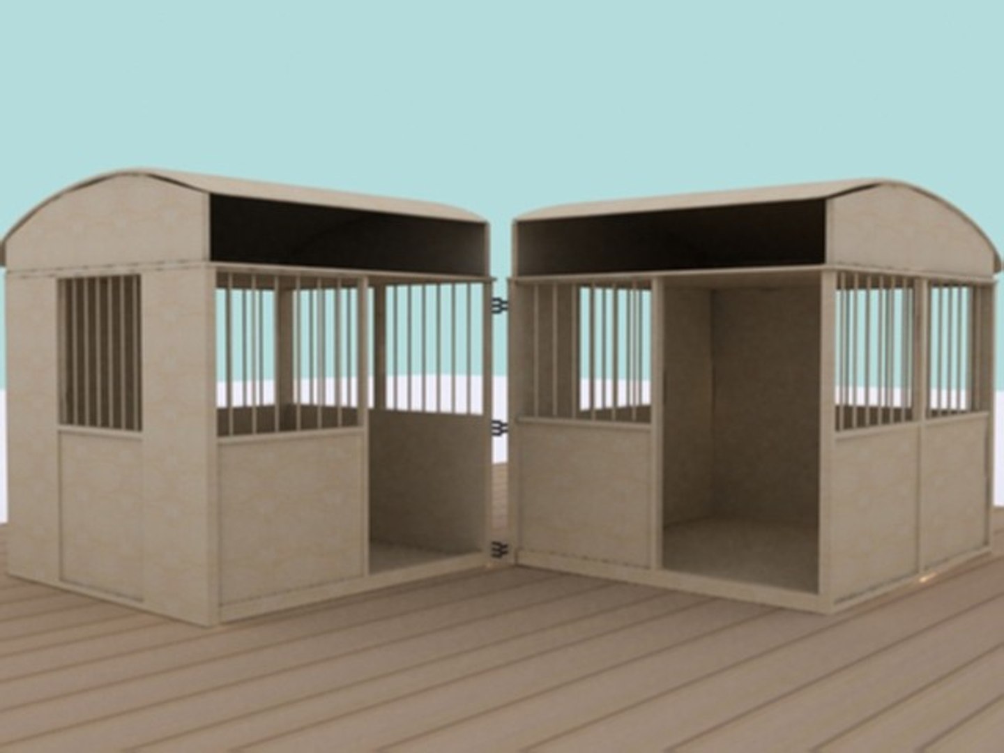 3d Foldable Horse Stable Fold Model