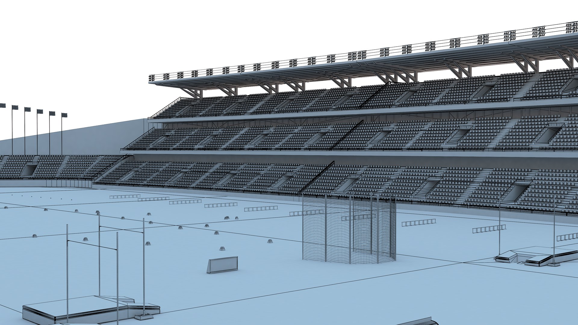 3D model athletics stadium olympic - TurboSquid 1599787