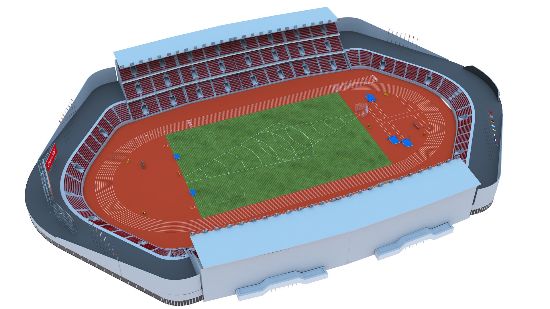 3D Model Athletics Stadium Olympic - TurboSquid 1599787